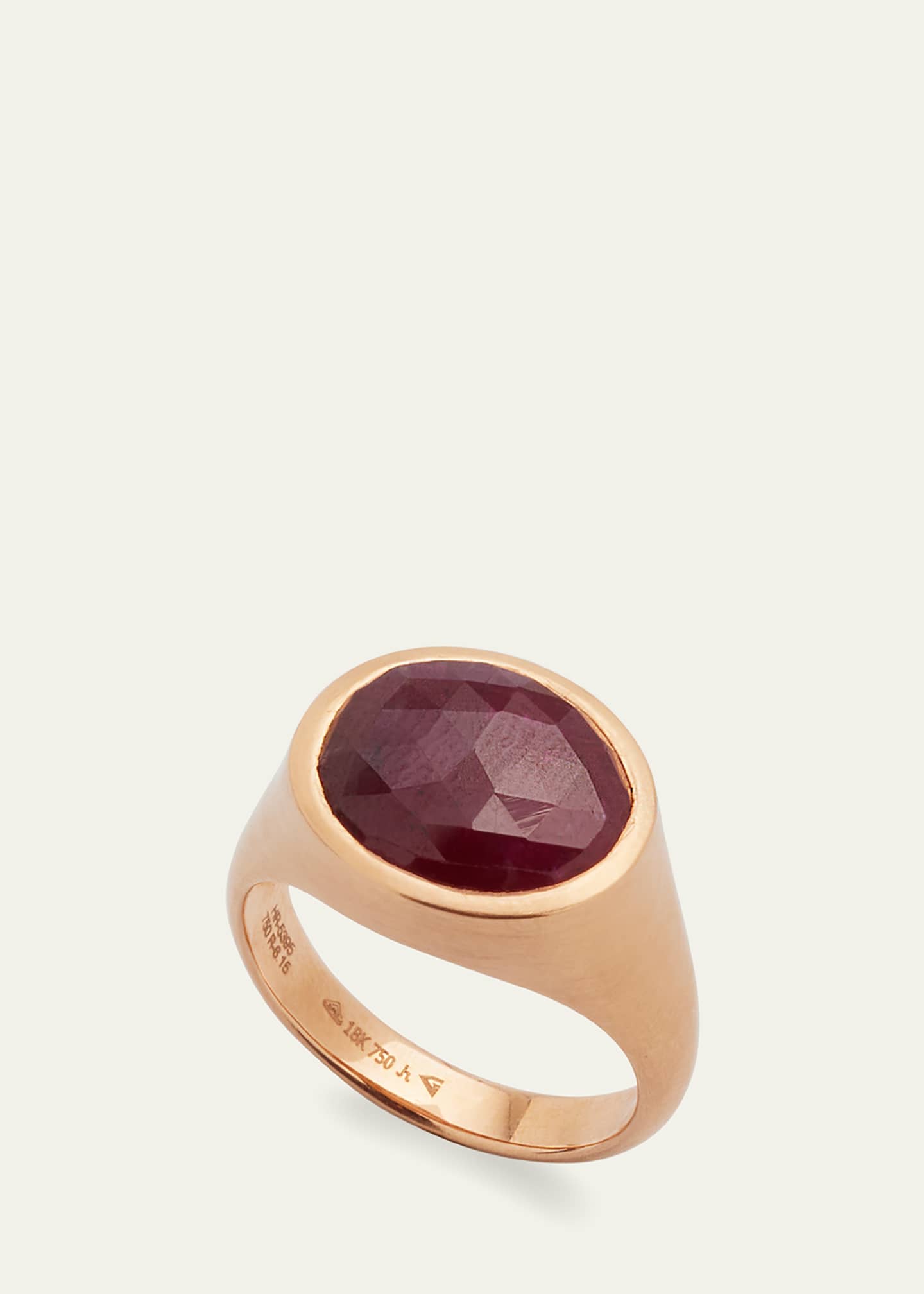 Lois Sasson Design Men's 18K Rose Gold Ruby Solitaire Ring - Bergdorf ...