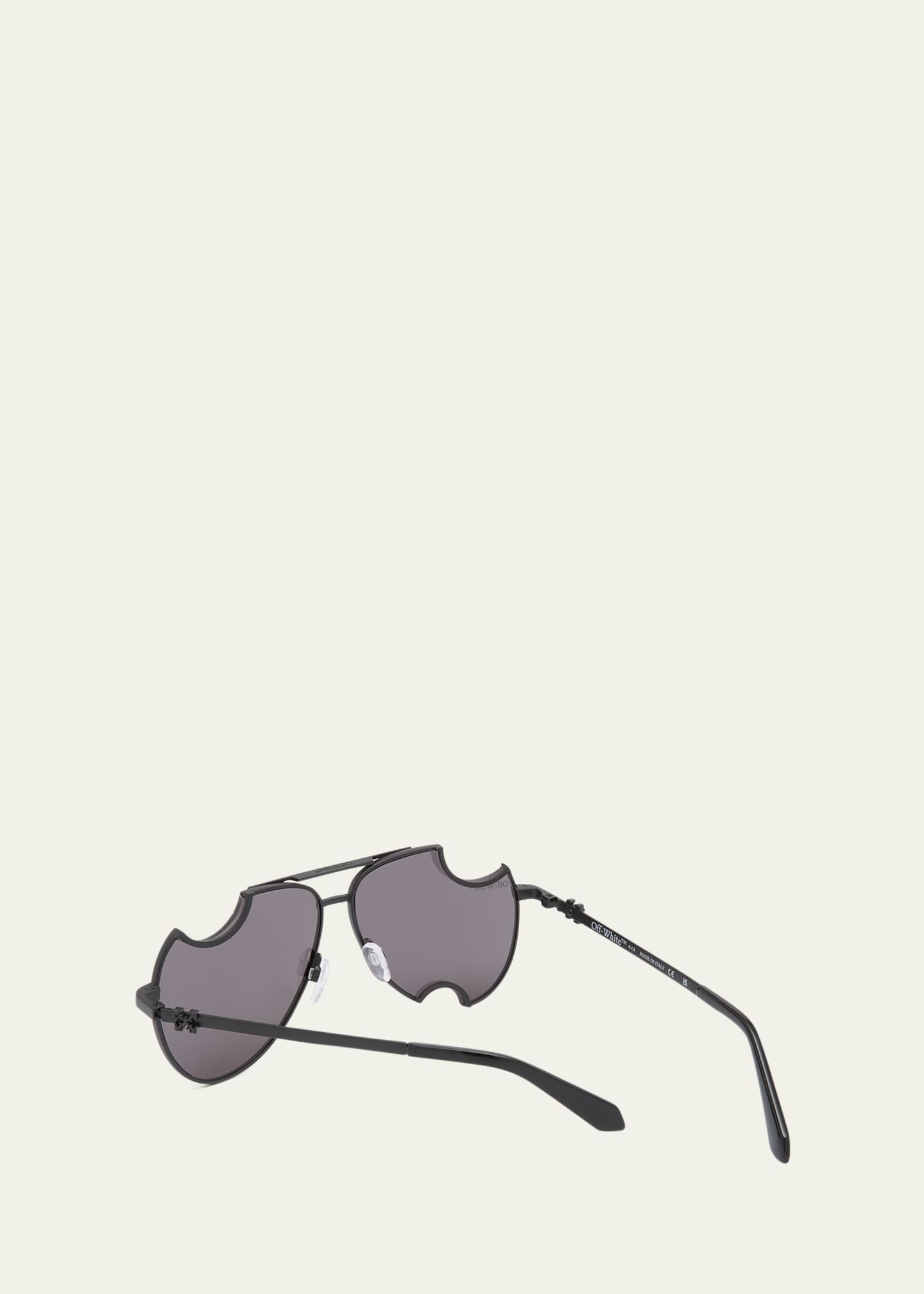 Off-White Dallas Mixed-Media Aviator Sunglasses - Bergdorf Goodman