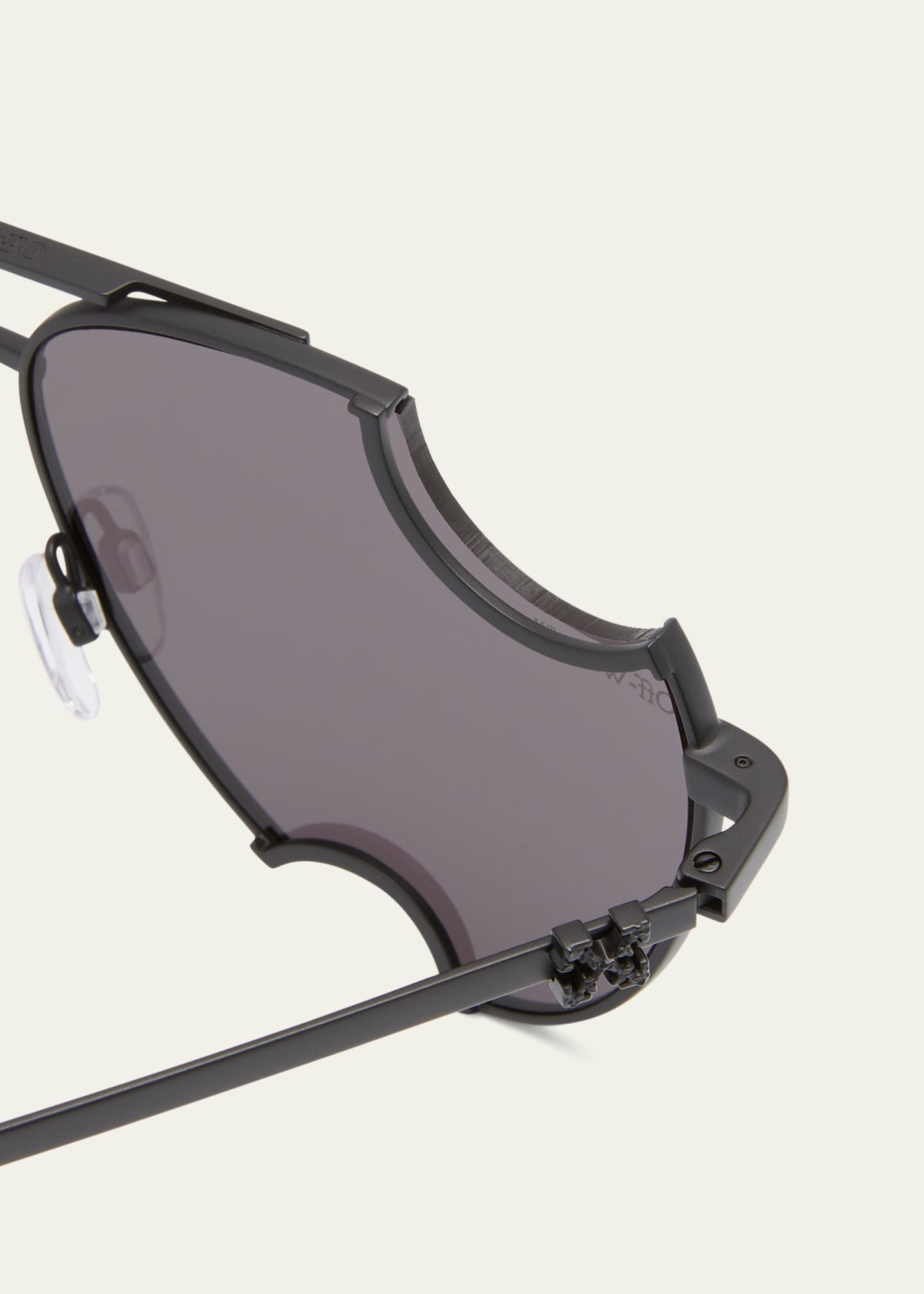 Off-White Dallas Mixed-Media Aviator Sunglasses - Bergdorf Goodman