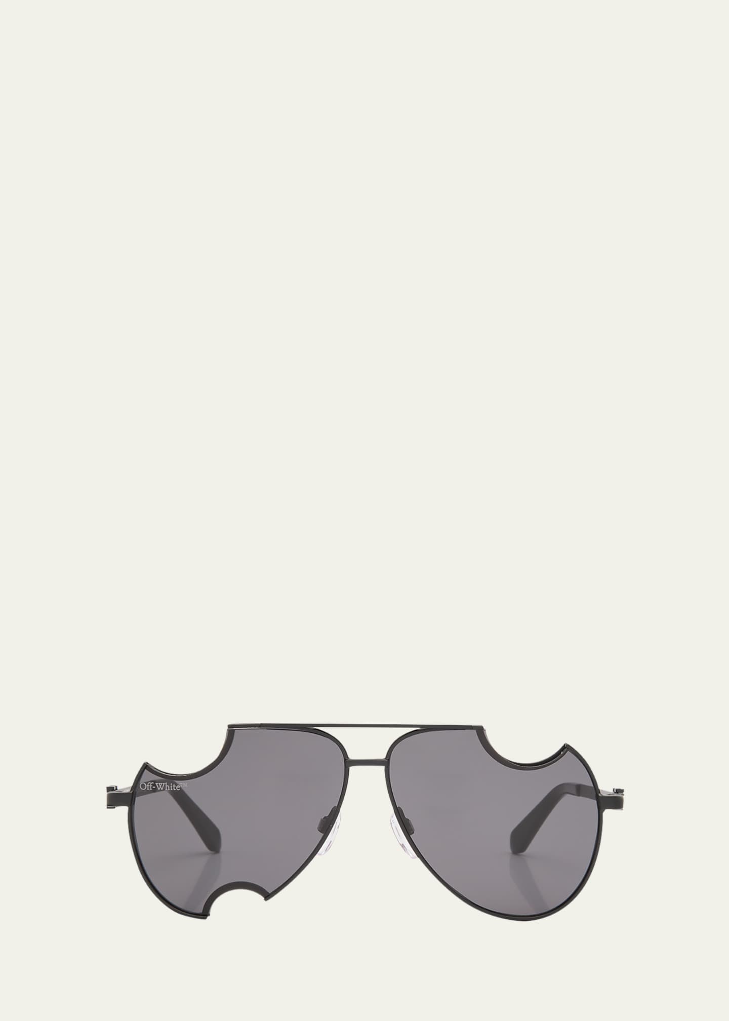 Off-White Dallas Mixed-Media Aviator Sunglasses - Bergdorf Goodman