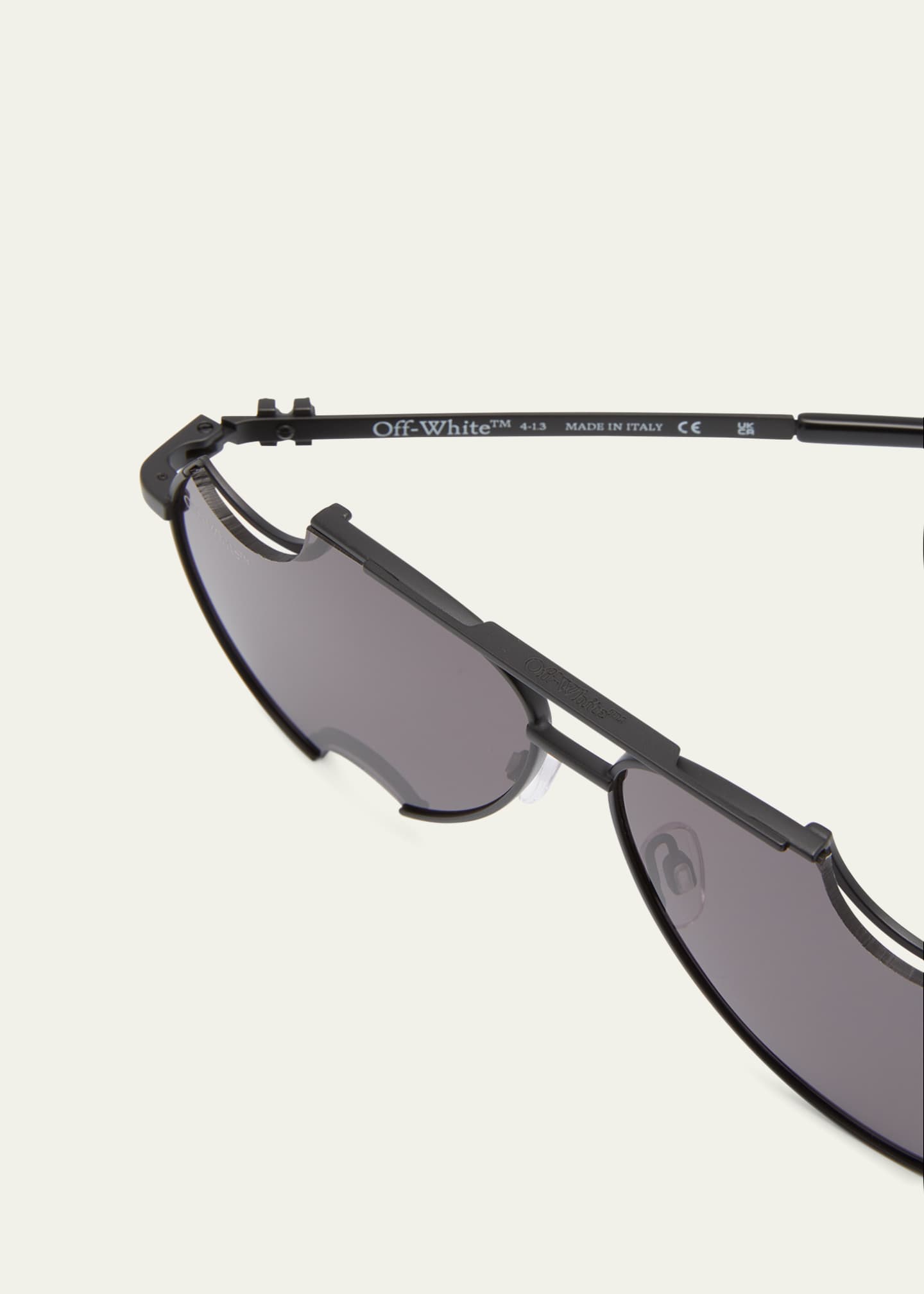 Off-White Dallas Mixed-Media Aviator Sunglasses - Bergdorf Goodman