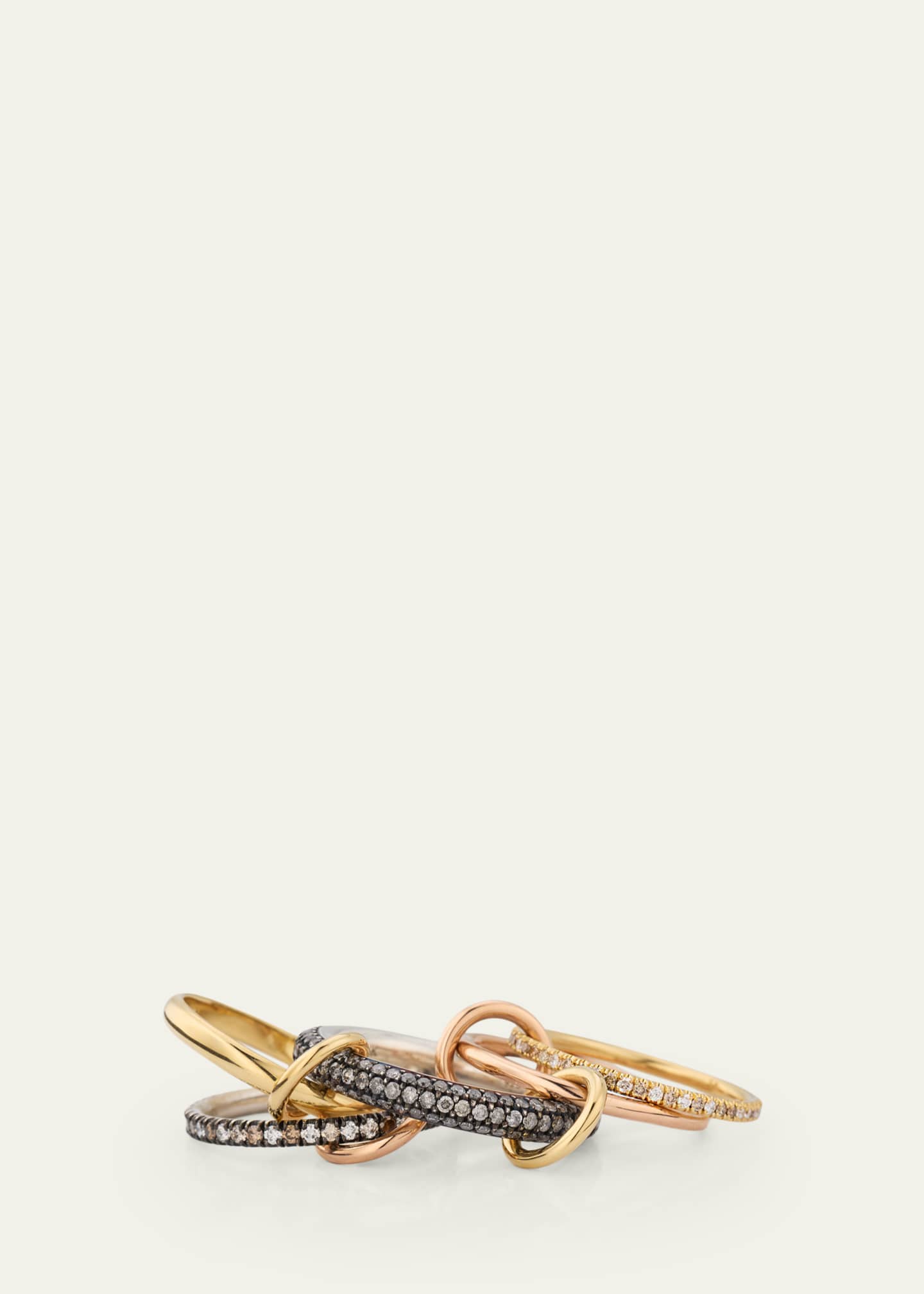 Spinelli Kilcollin Leo Mixed-Metal Statement Ring with Diamonds ...