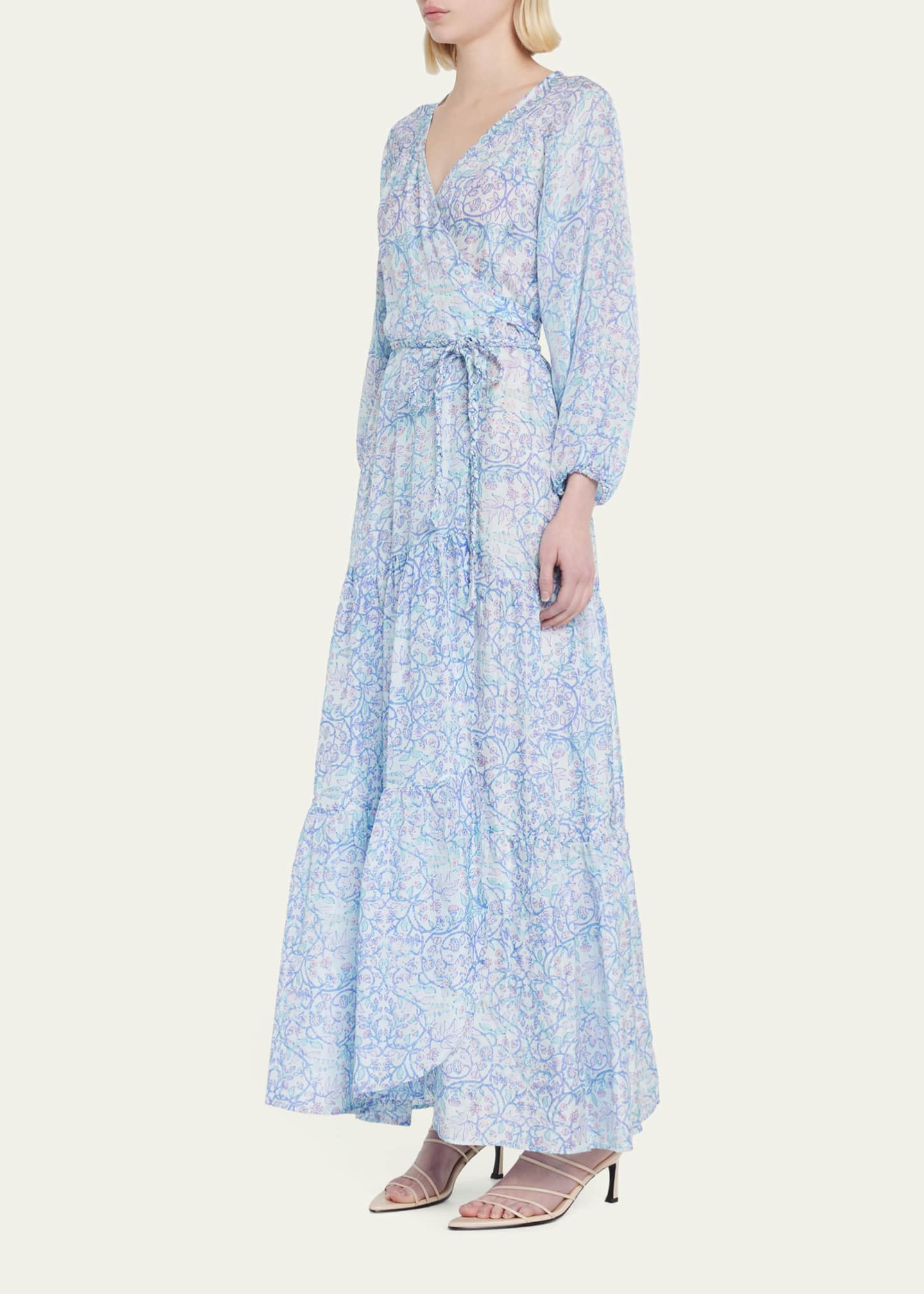 Hannah Artwear Emilia Floral Silk Maxi Wrap Dress - Bergdorf Goodman