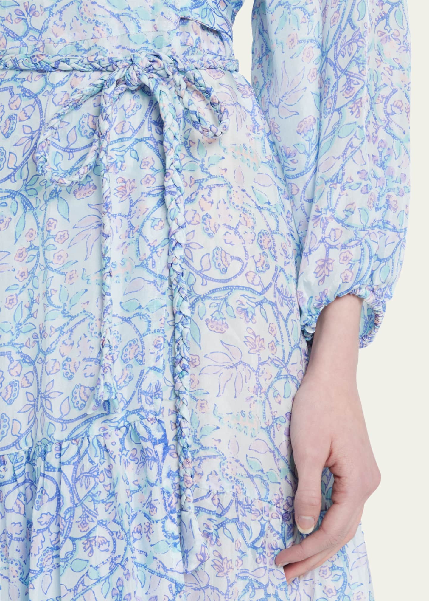 Hannah Artwear Emilia Floral Silk Maxi Wrap Dress - Bergdorf Goodman