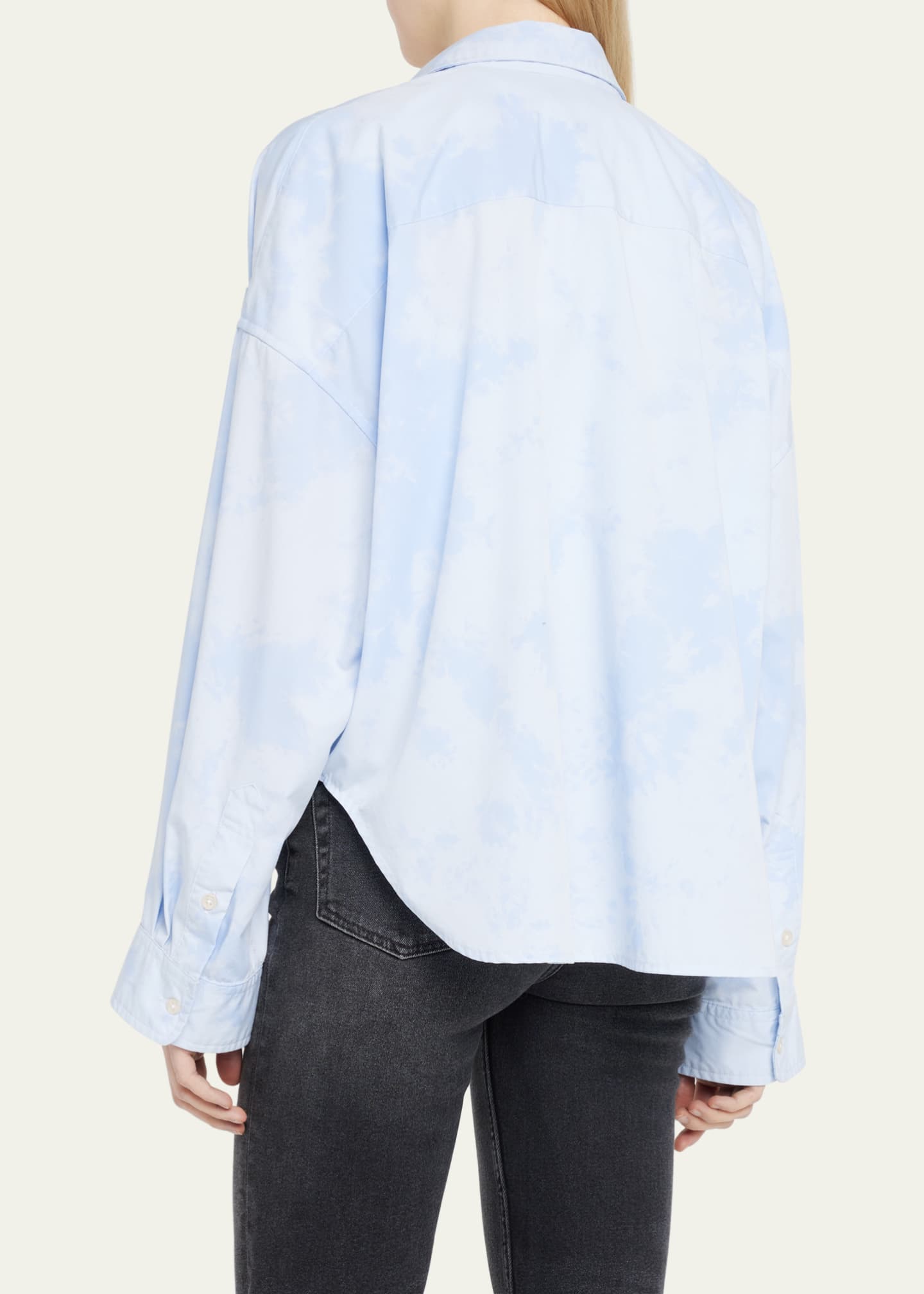R13 Cropped Drop-Neck Shirt - Bergdorf Goodman