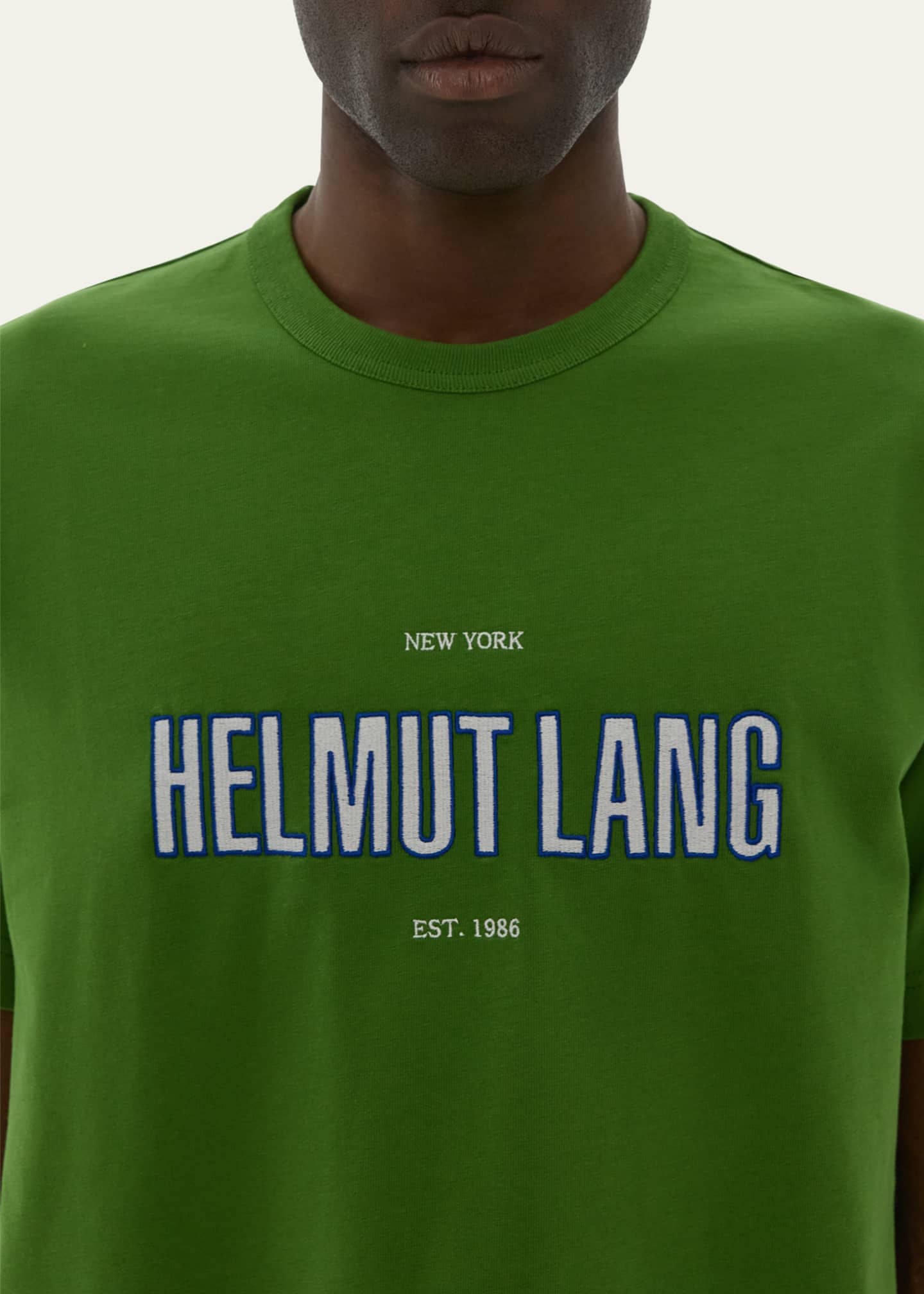 Helmut Lang Men's Outline Logo-Print Cotton T-Shirt - Bergdorf Goodman
