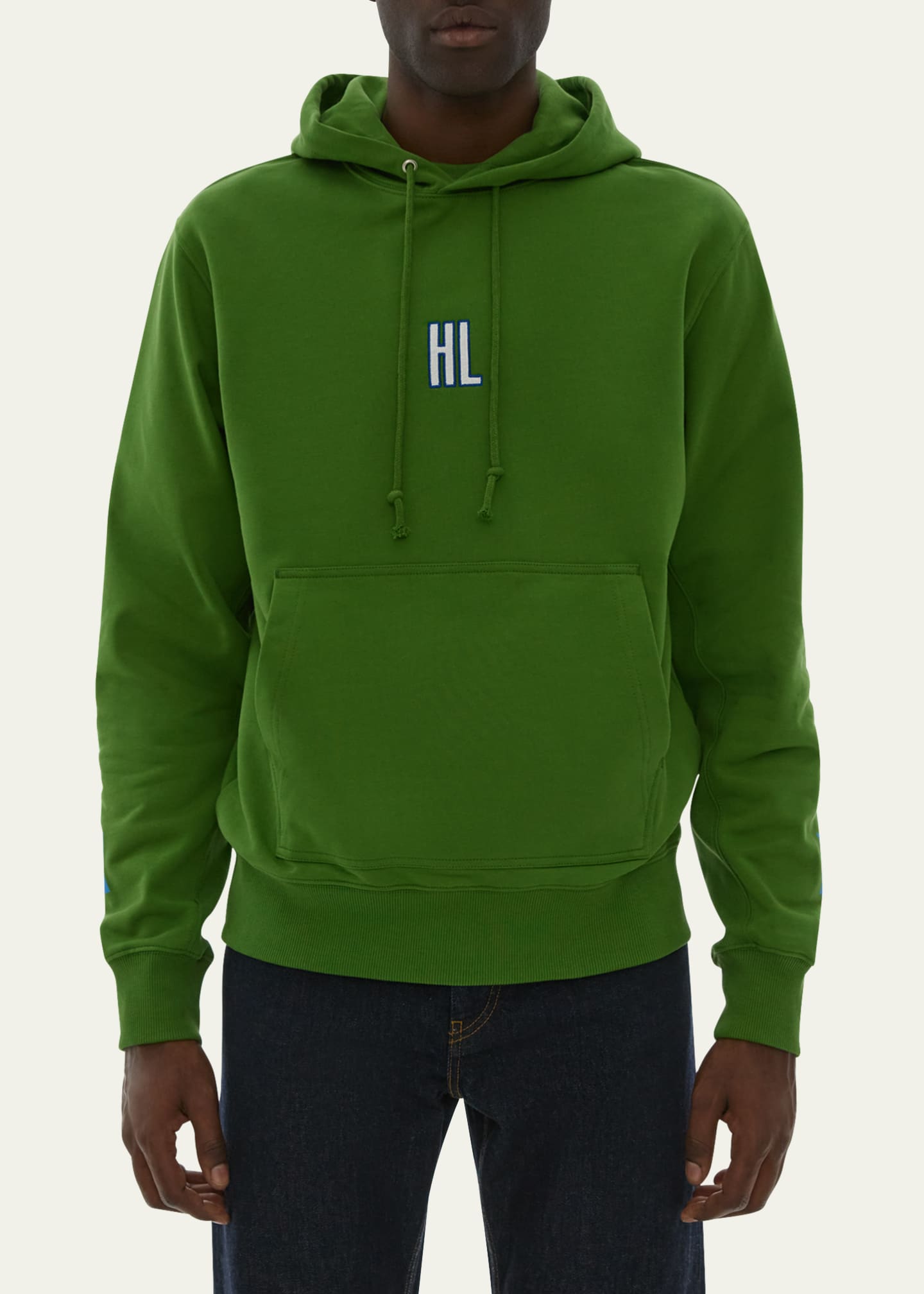 Helmut Lang Men's Embroidered Logo Hoodie - Bergdorf Goodman