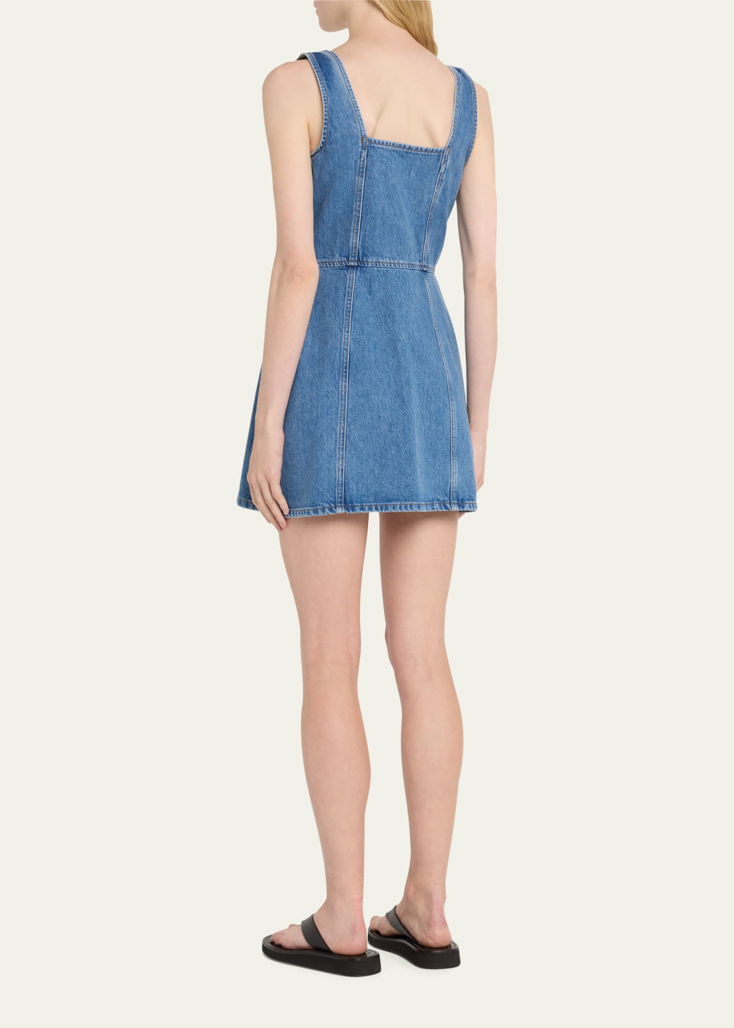 FRAME Denim Zip-Front Mini Dress - Bergdorf Goodman
