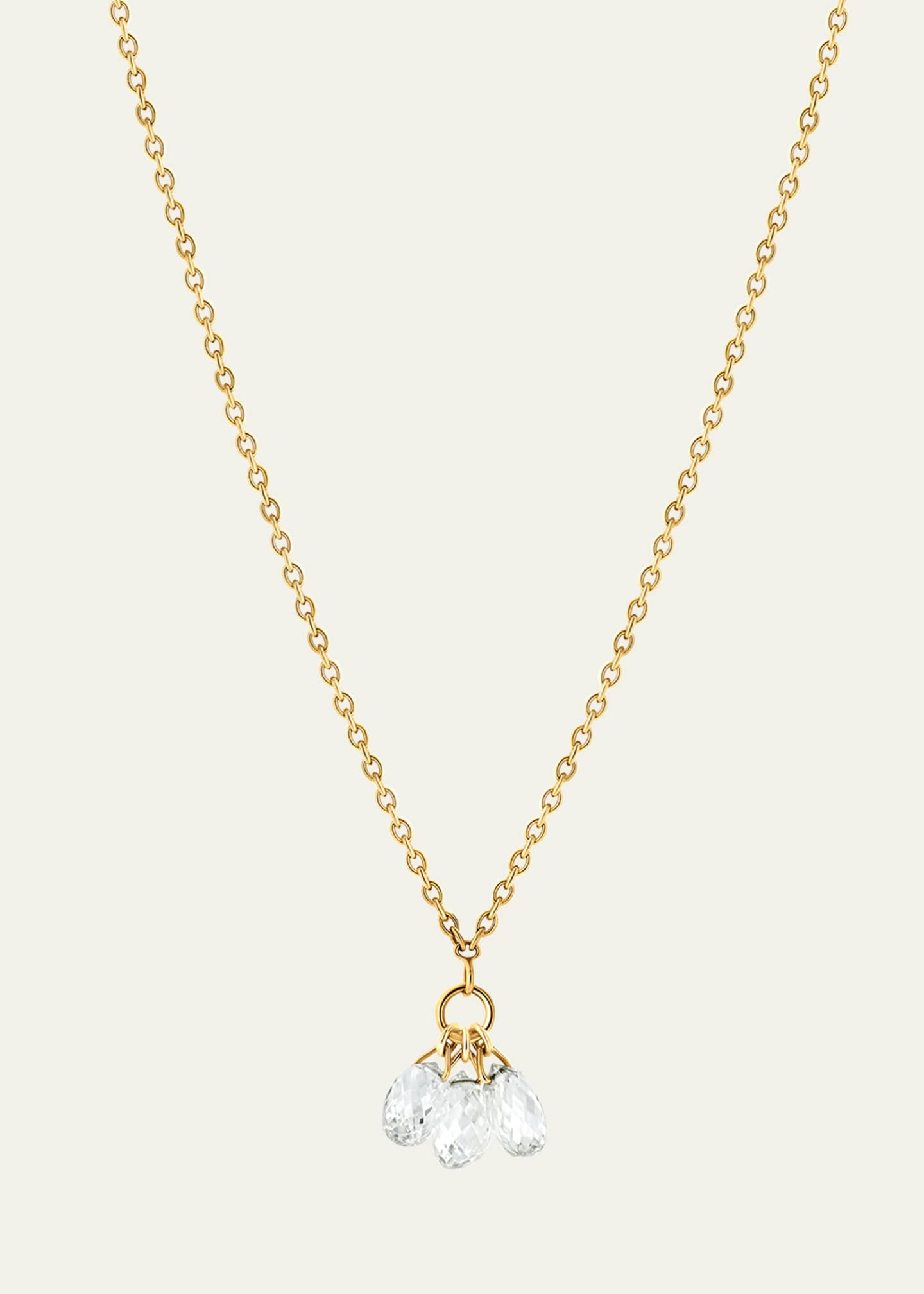 64 Facets 18k Gold Diamond Cluster Necklace - Bergdorf Goodman