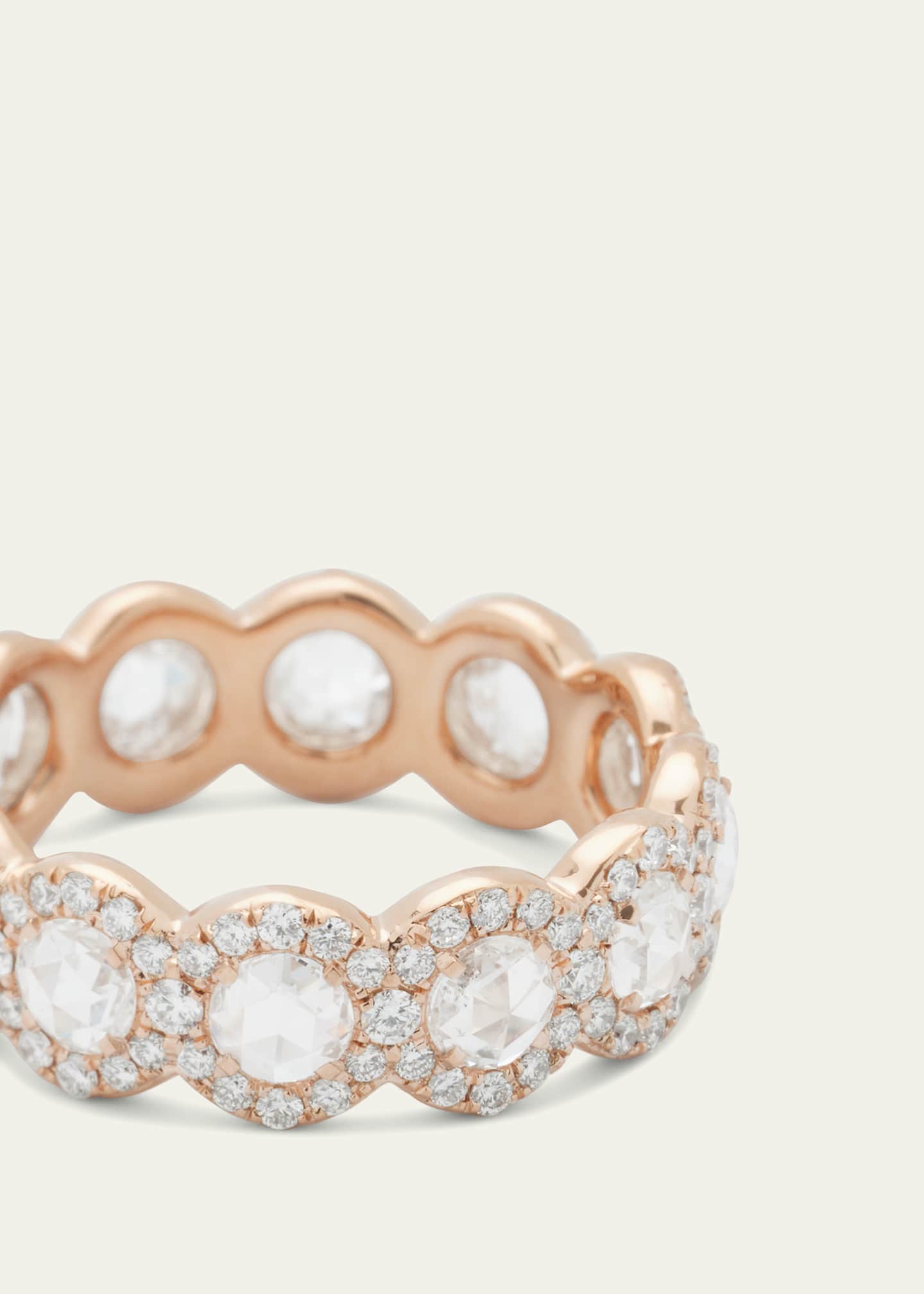 64 Facets 18K Rose Gold Scallop Diamond Eternity Band - Bergdorf Goodman