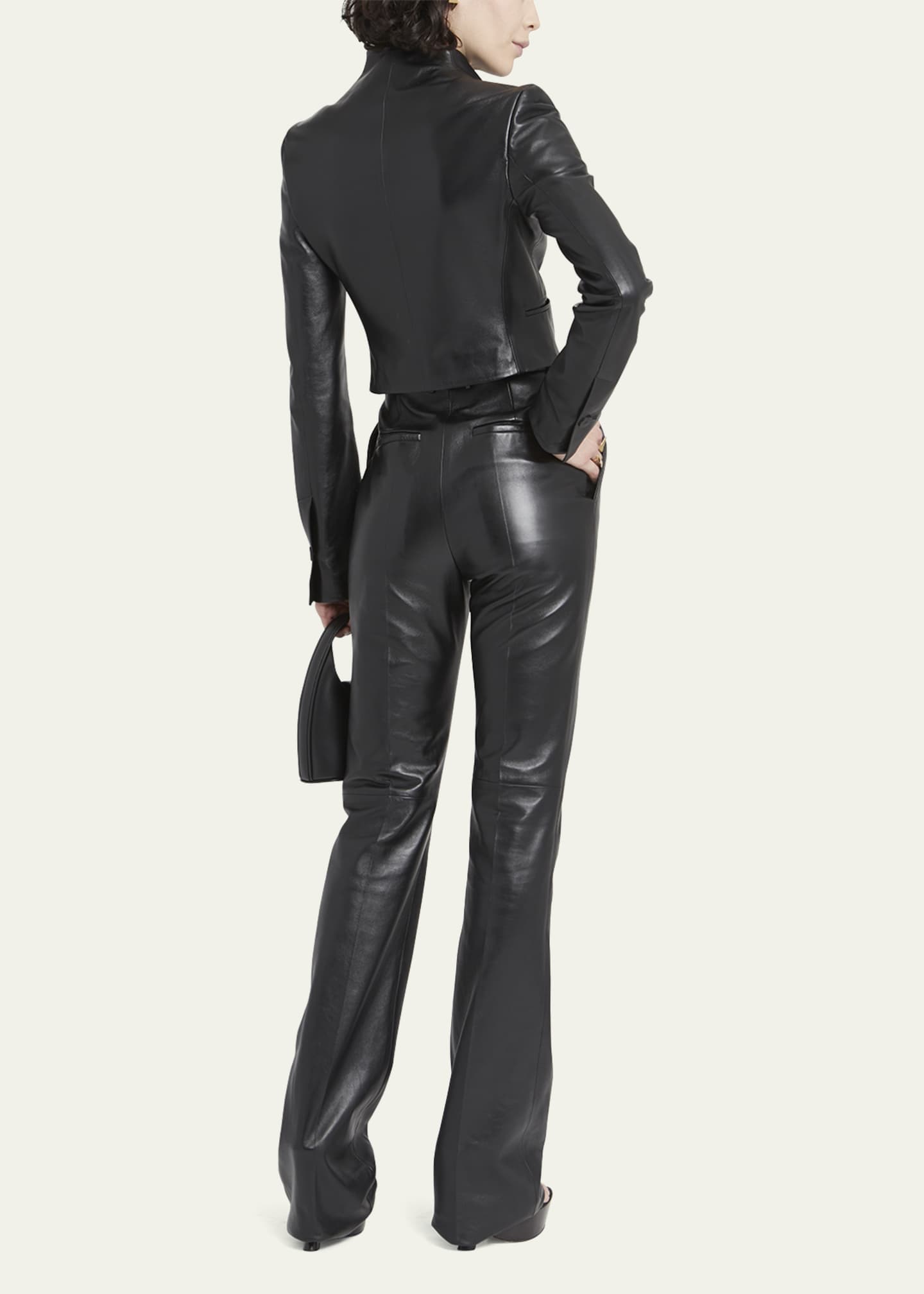 Ferragamo Cropped Nappa Leather Jacket - Bergdorf Goodman
