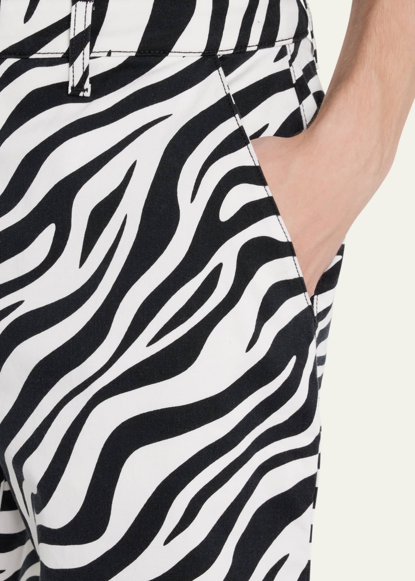 monfrere Men's Cruise Zebra-Print Twill Shorts - Bergdorf Goodman