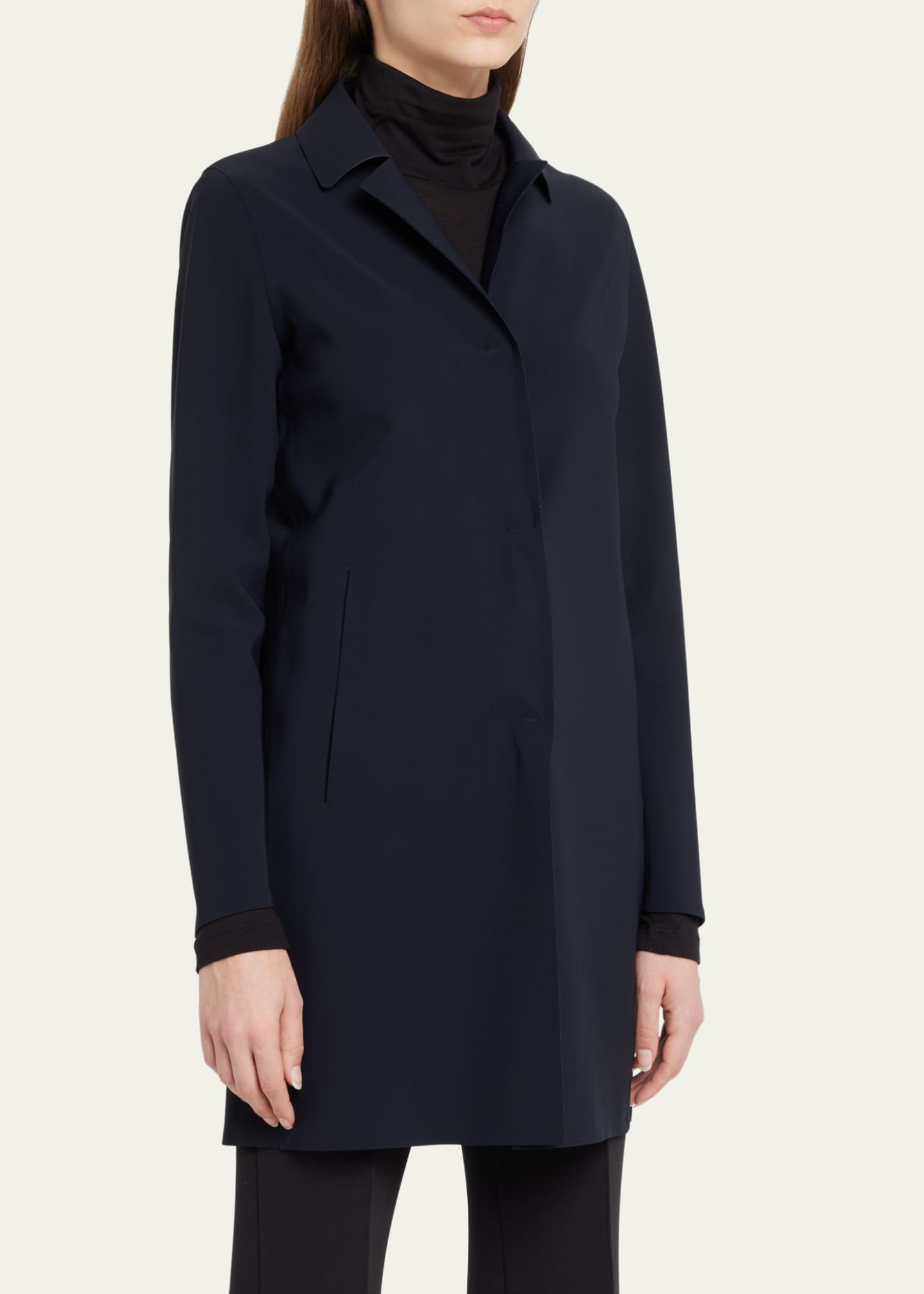 Herno Button-Front Long Scuba Jacket - Bergdorf Goodman