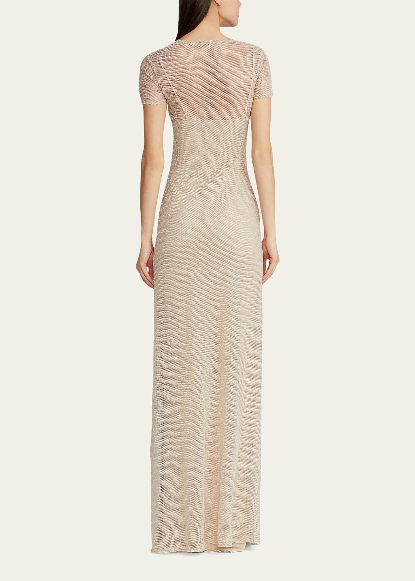 Ralph Lauren Collection Net Overlay Maxi Dress - Bergdorf Goodman