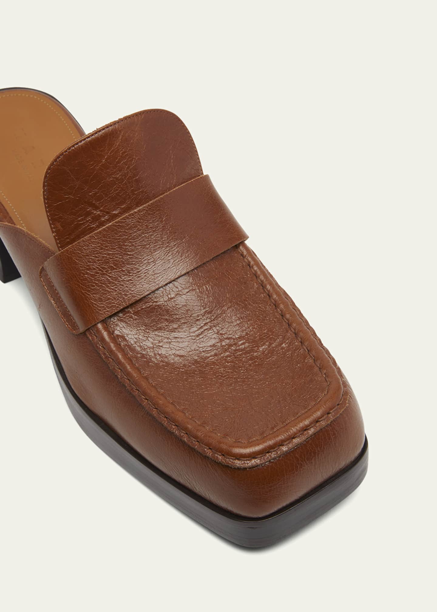Marni Leather Slide Sabot Loafers - Bergdorf Goodman