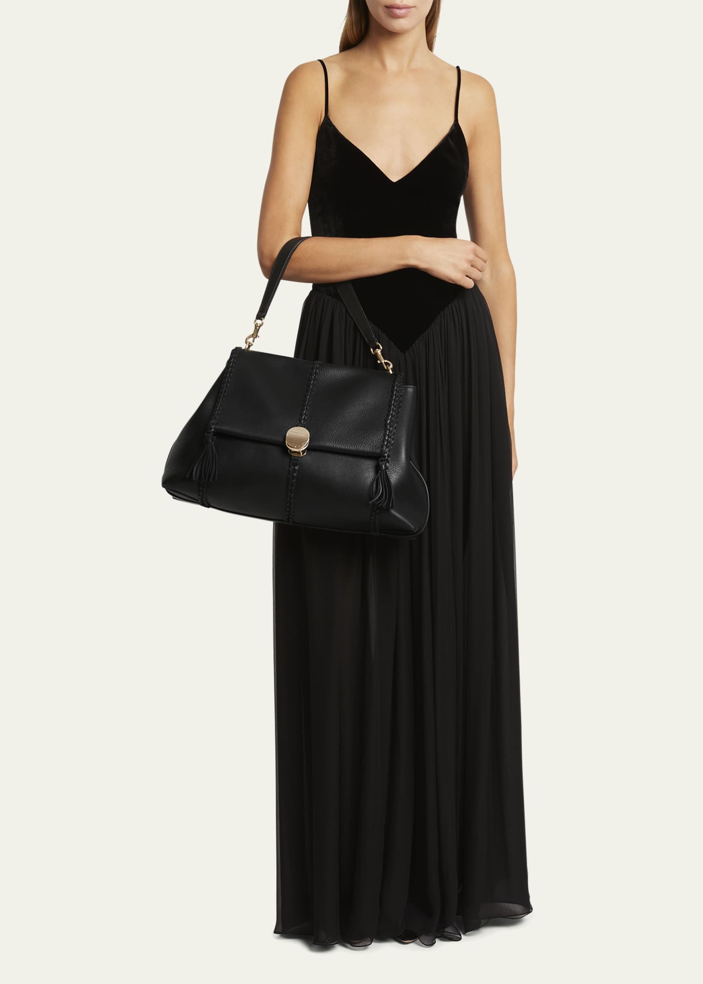 Chloe Penelope Medium Top-Handle Bag in Smooth Grained Leather ...