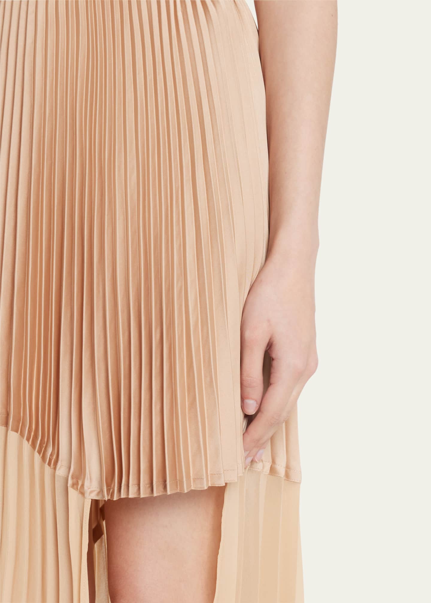 Alice + Olivia Fraley Sunburst Pleated Asymmetric Midi Skirt - Bergdorf ...