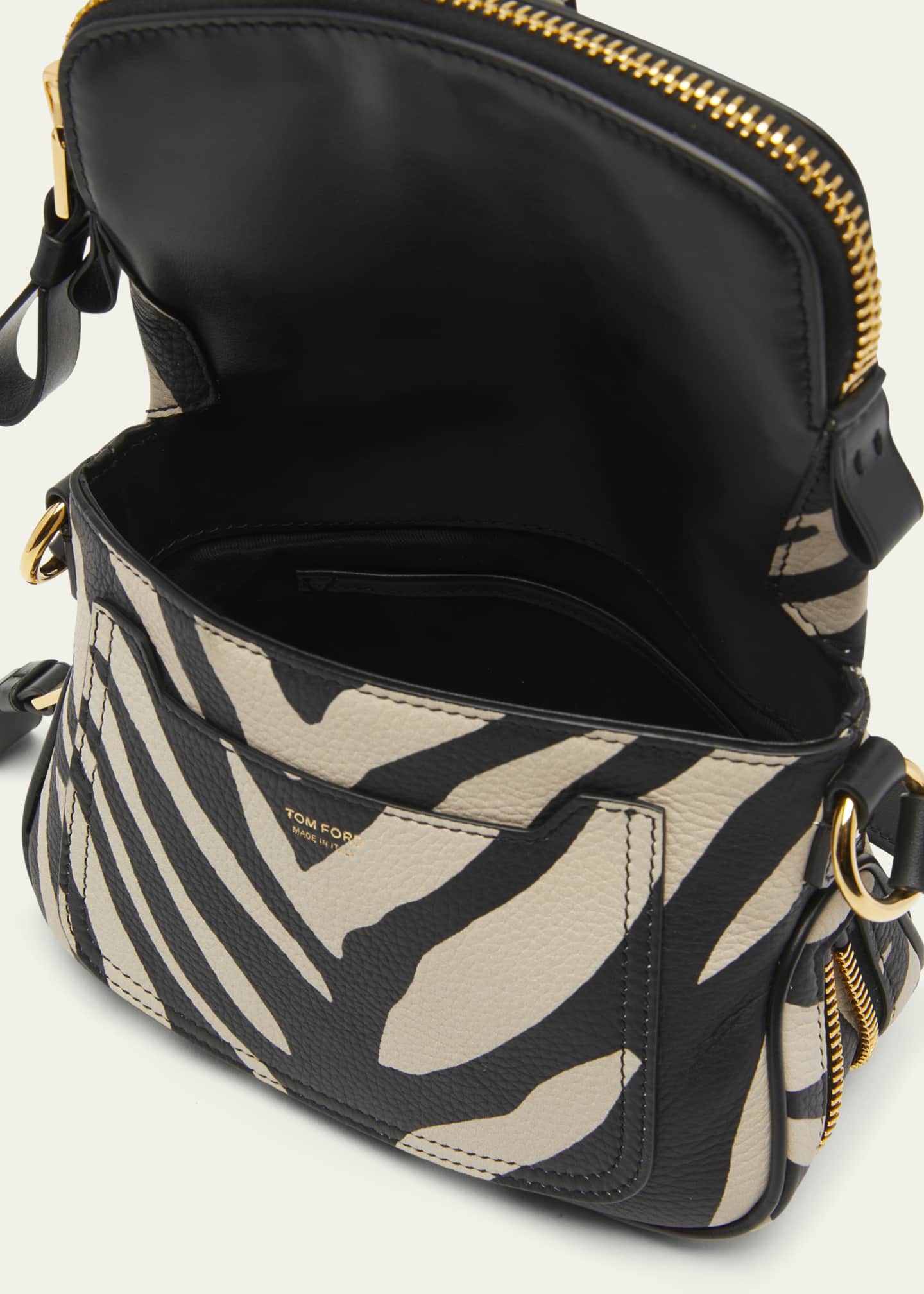 TOM FORD Jennifer Mini Zebra-Print Crossbody Bag - Bergdorf Goodman