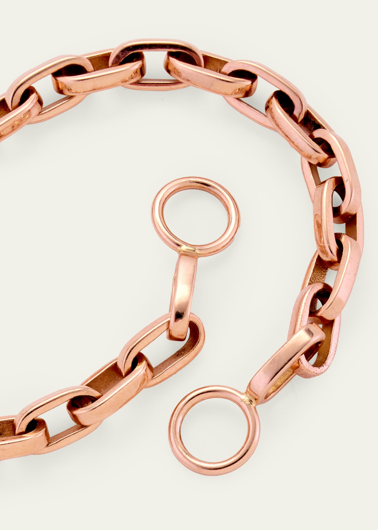 Marla Aaron Handmade Biker Chain Bracelet in 14K Rose Gold, 6"L ...