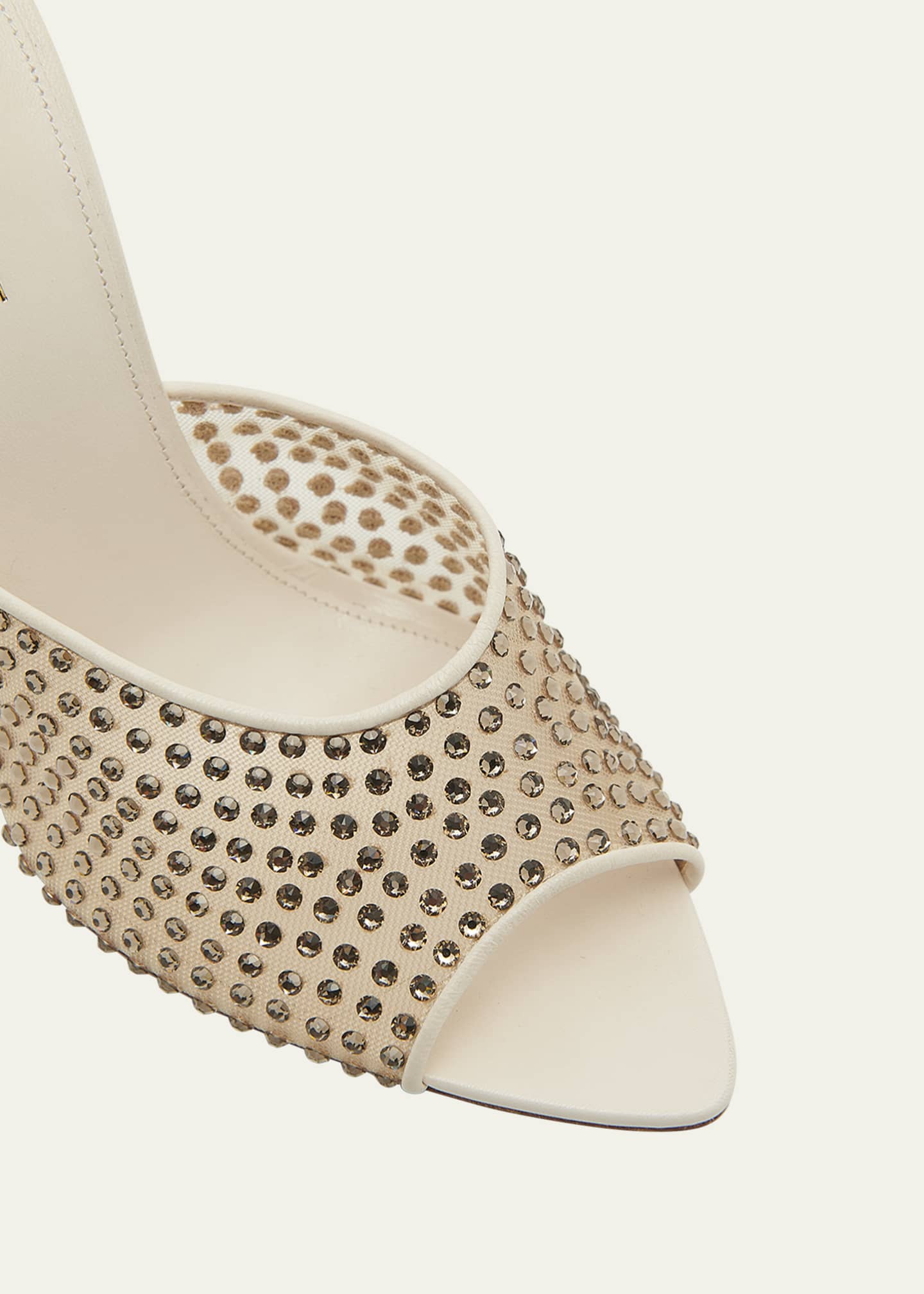 Saint Laurent Gippy Crystal Mesh Stiletto Mules - Bergdorf Goodman