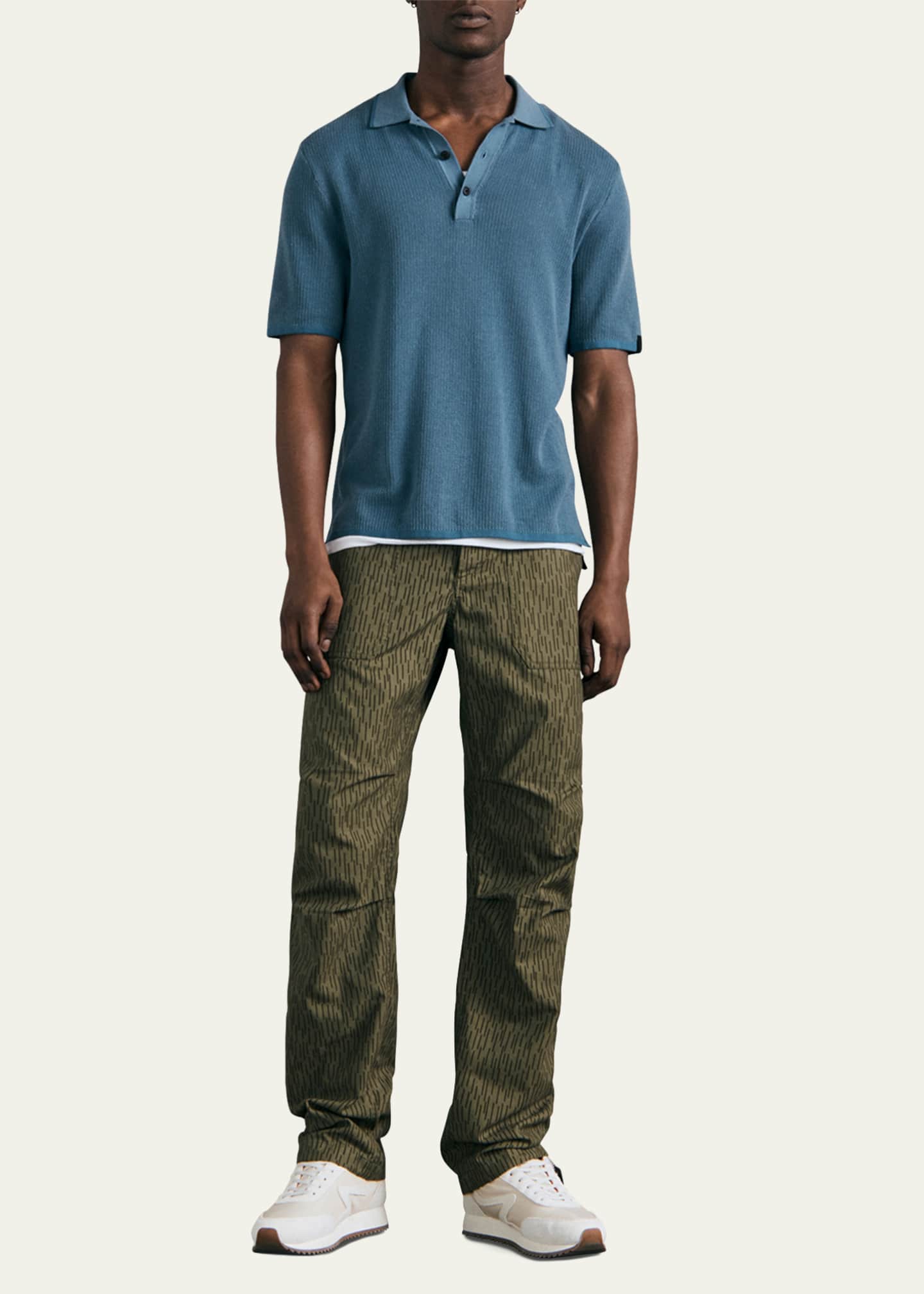 Rag & Bone Men's Harvey Knit Polo Shirt - Bergdorf Goodman