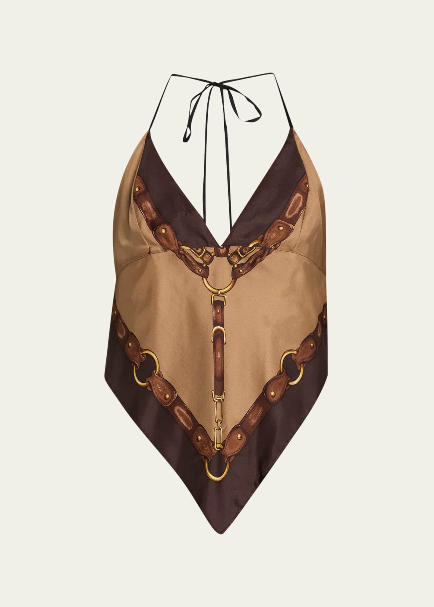 CONNER IVES Reconstituted Scarf Halter Top - Bergdorf Goodman