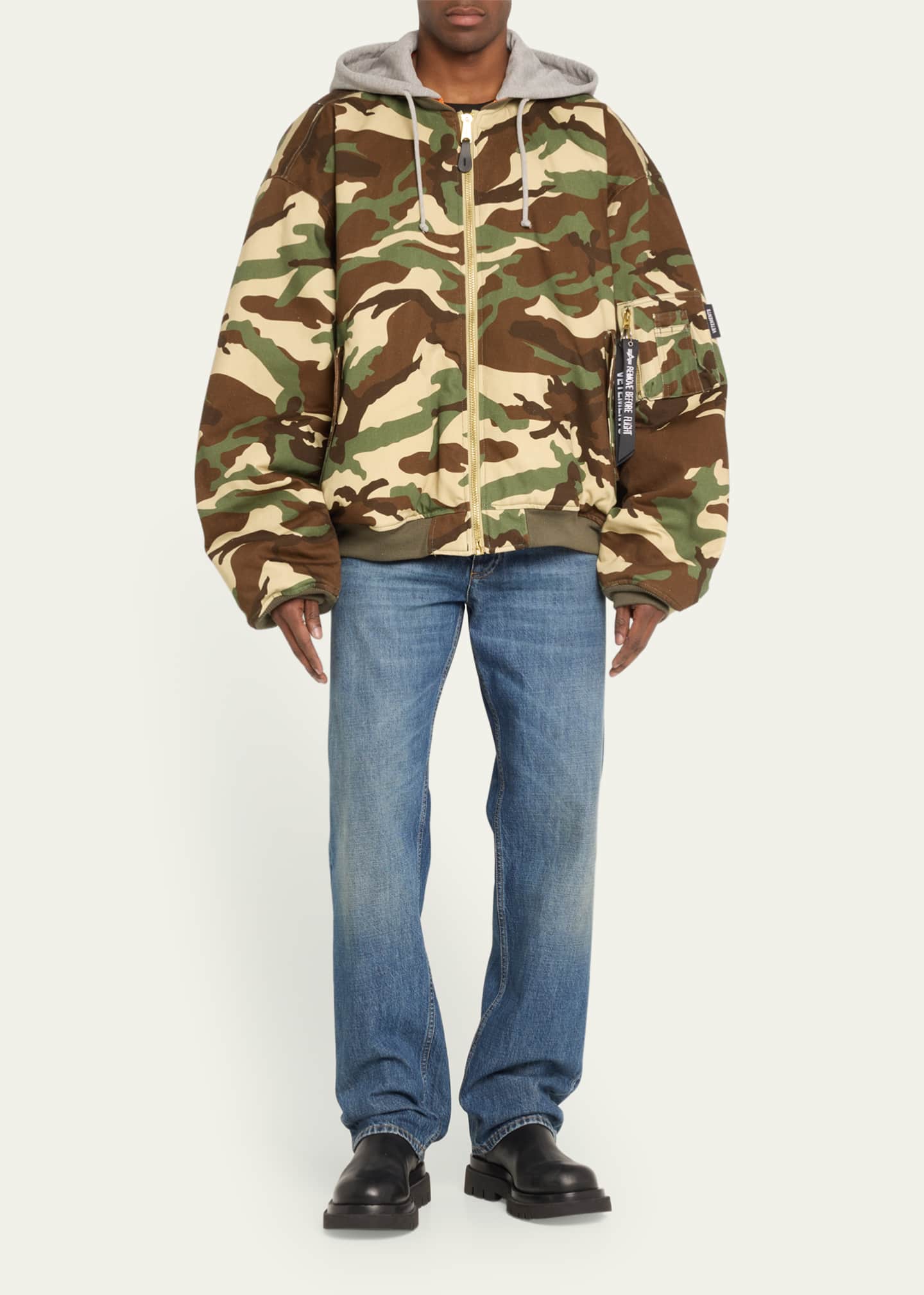 Vetements Men's Reversible Hooded Camo Bomber Jacket - Bergdorf Goodman