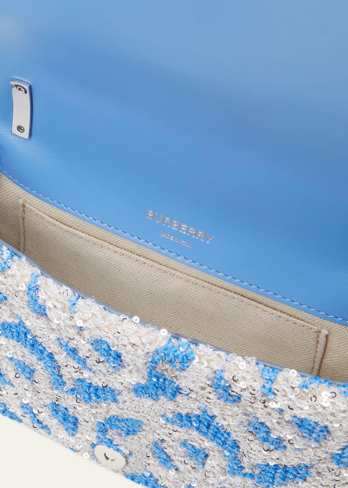 Burberry Lola TB Monogram Sequins Yarm Shoulder Bag - Bergdorf Goodman