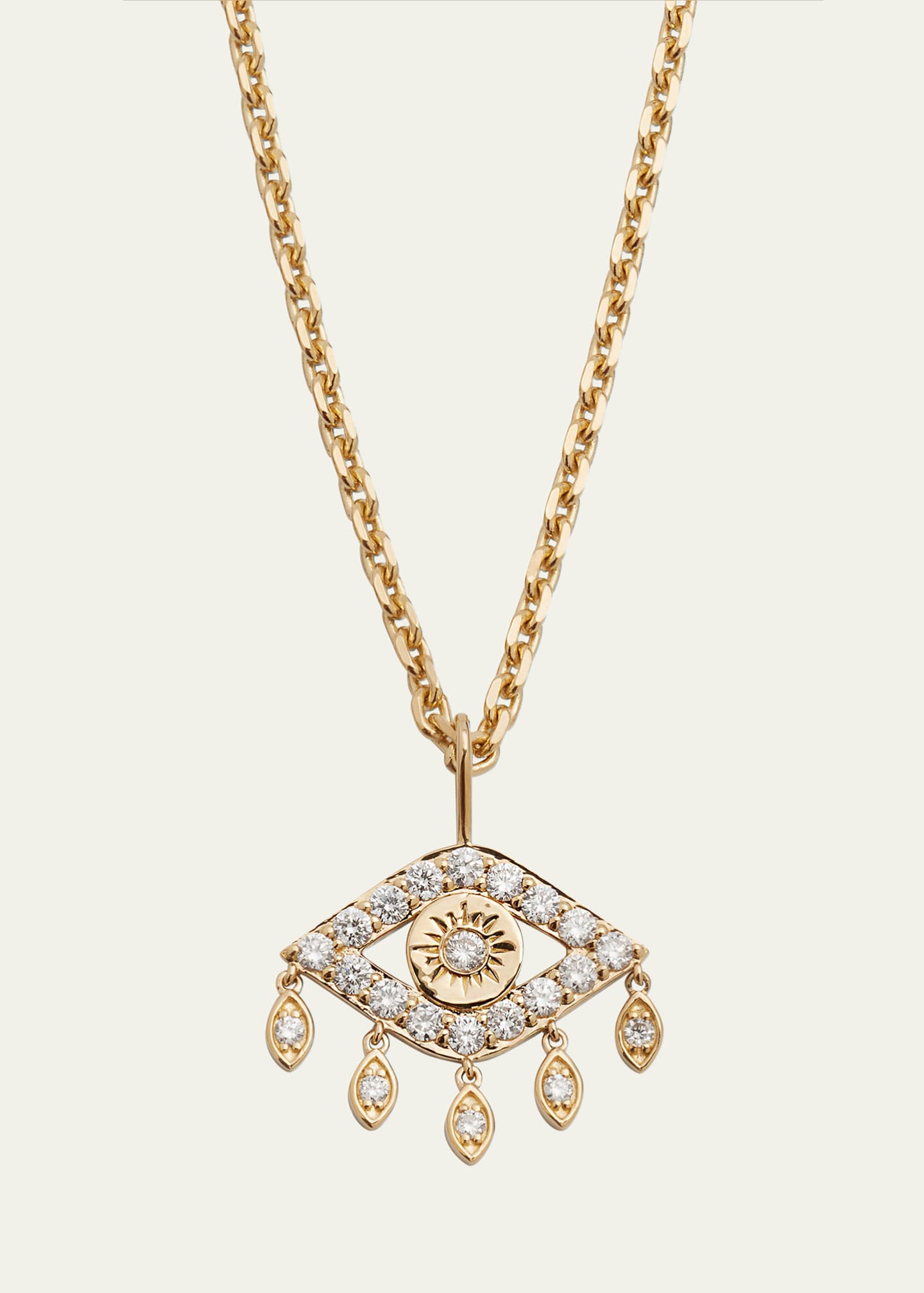 Sydney Evan 14k Gold Diamond Evil Eye Pendant Necklace - Bergdorf Goodman