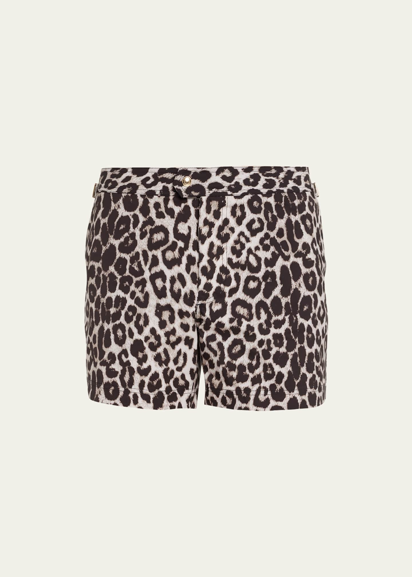 TOM FORD Men's Snow Leopard Swim Shorts - Bergdorf Goodman