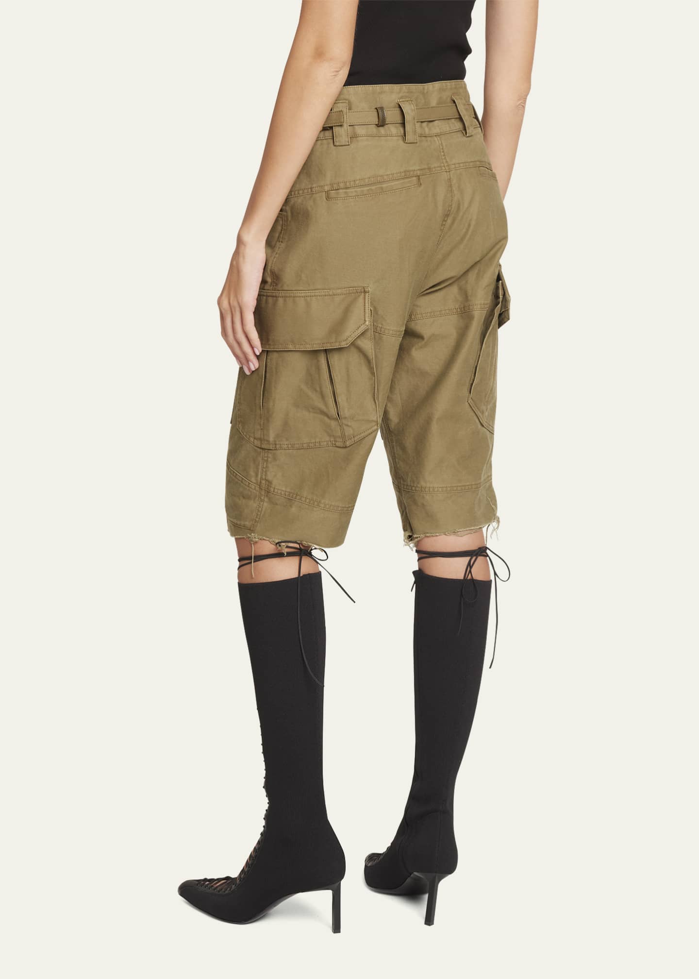 Givenchy Belted Cargo-Style Bermuda Shorts - Bergdorf Goodman