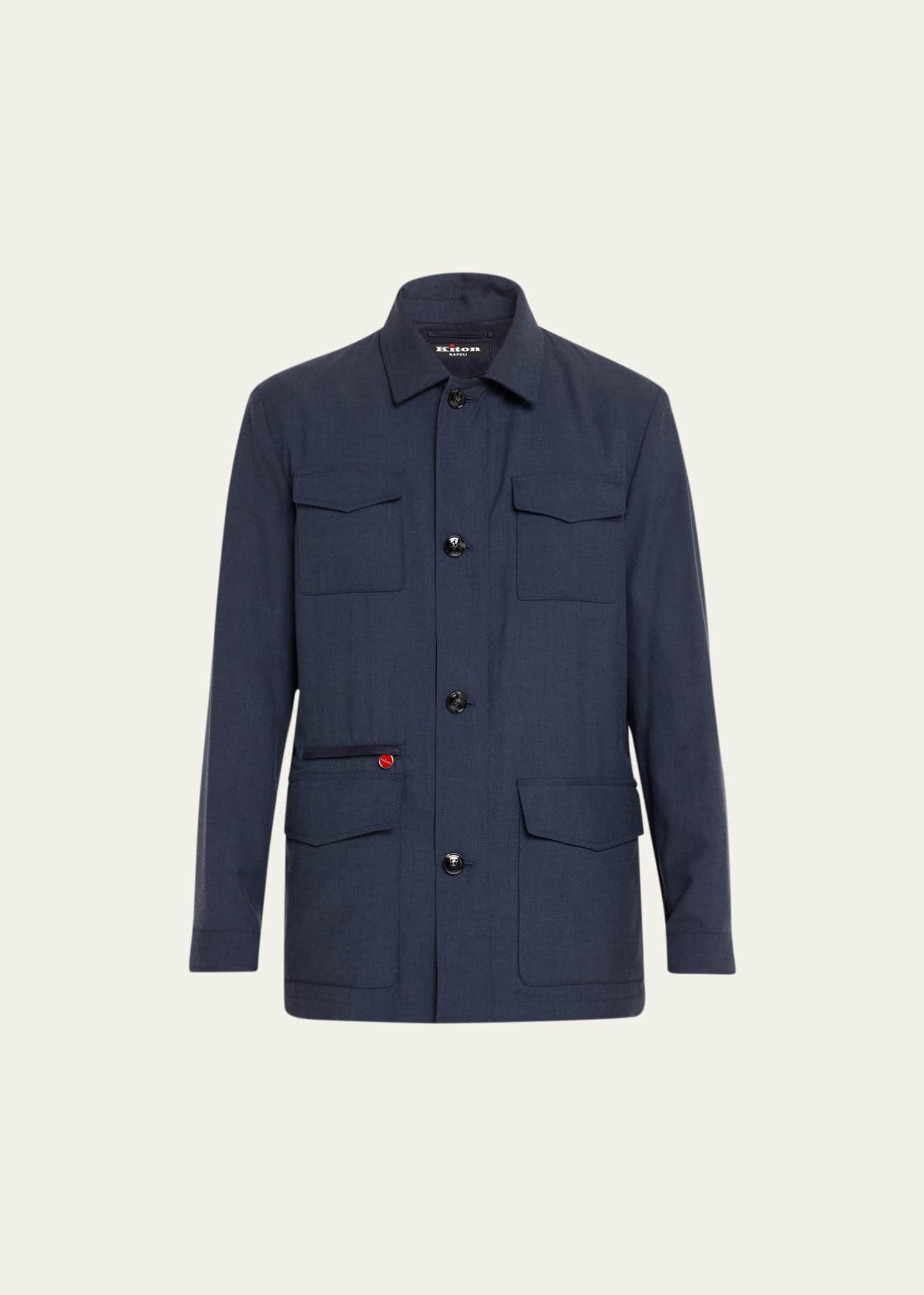 Kiton Men's Cashmere-Silk Field Jacket - Bergdorf Goodman