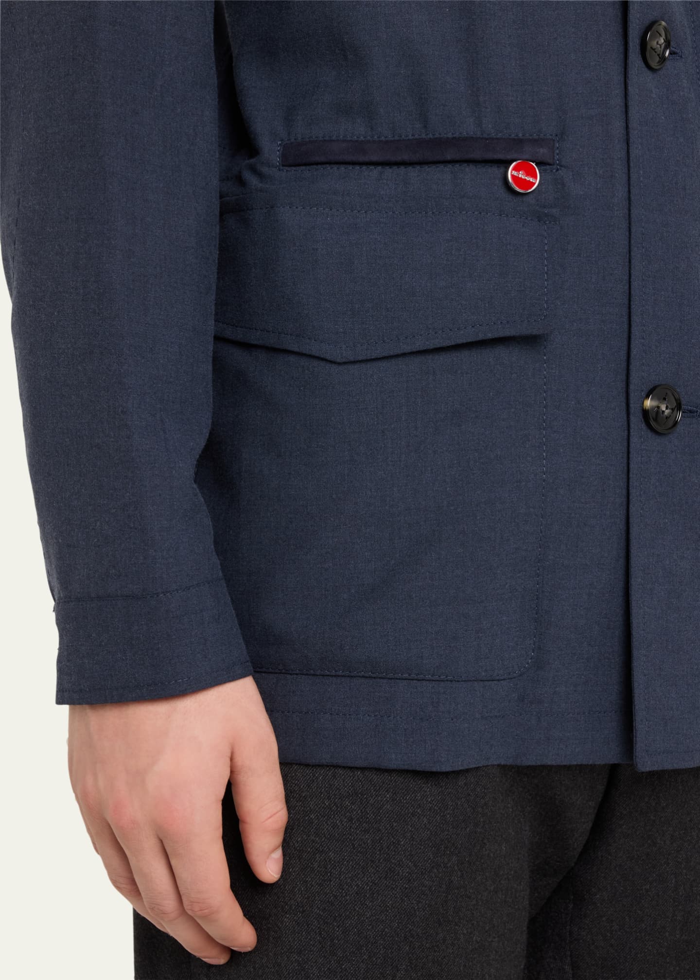 Kiton Men's Cashmere-Silk Field Jacket - Bergdorf Goodman