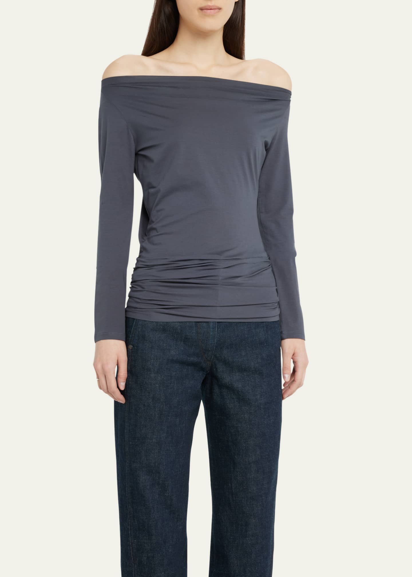 LEMAIRE Bare Shoulder Second Skin Top - Bergdorf Goodman