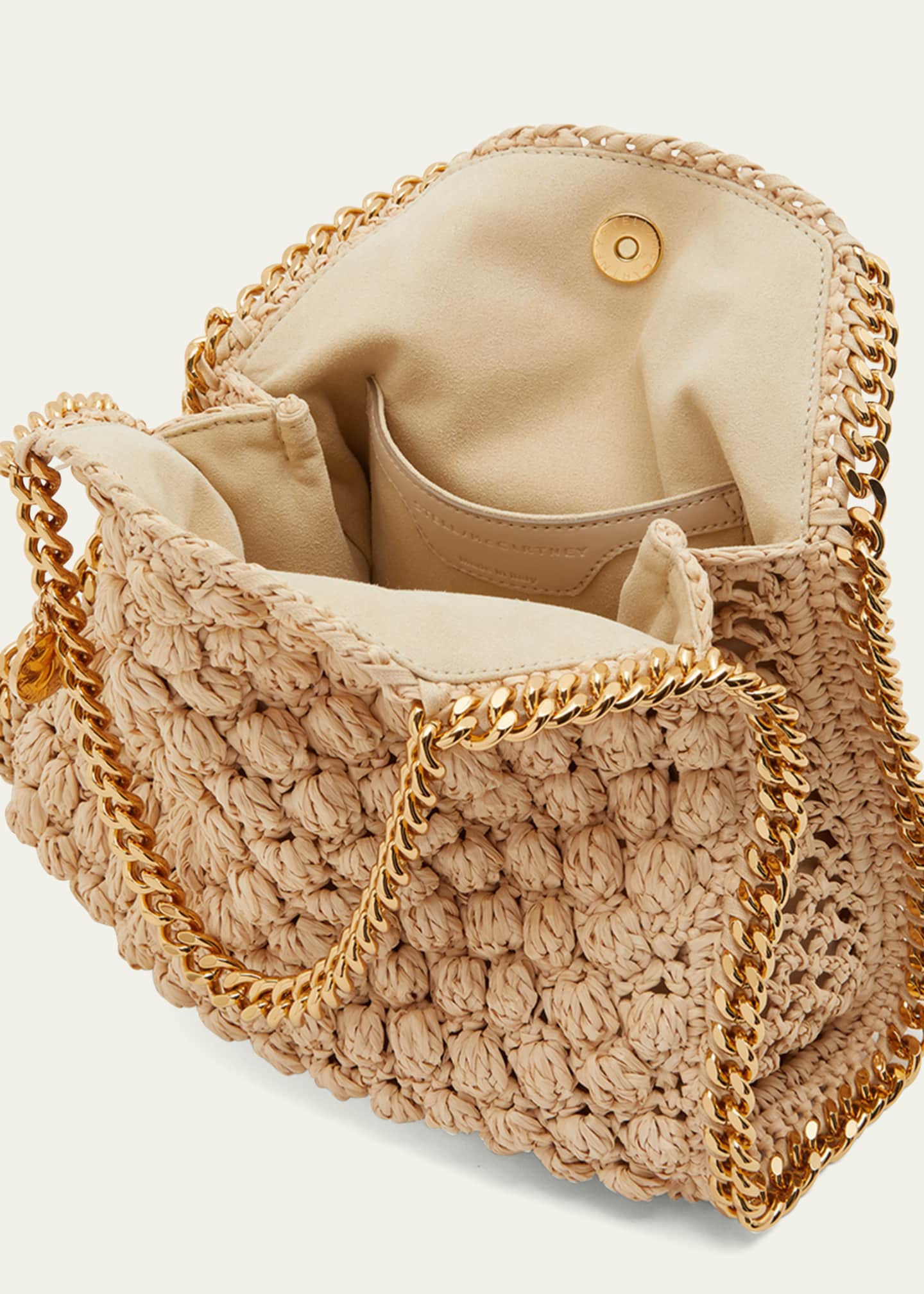 Stella McCartney Mini Popcorn Crochet Raffia Tote Bag - Bergdorf Goodman