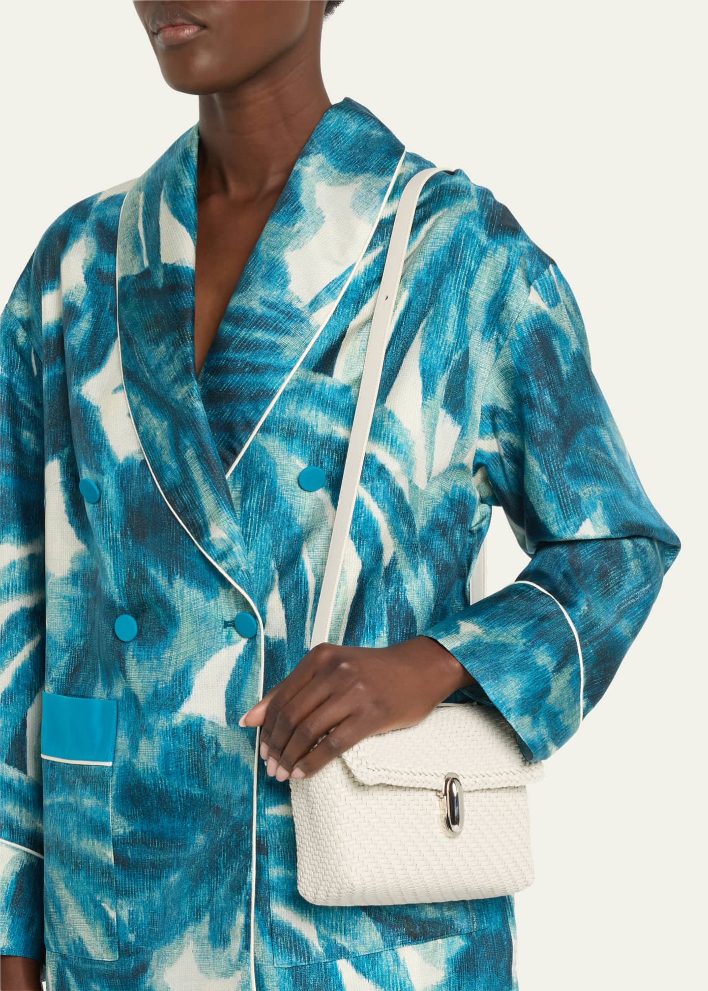 Savette The Symmetry 19 Woven Leather Crossbody Bag - Bergdorf Goodman