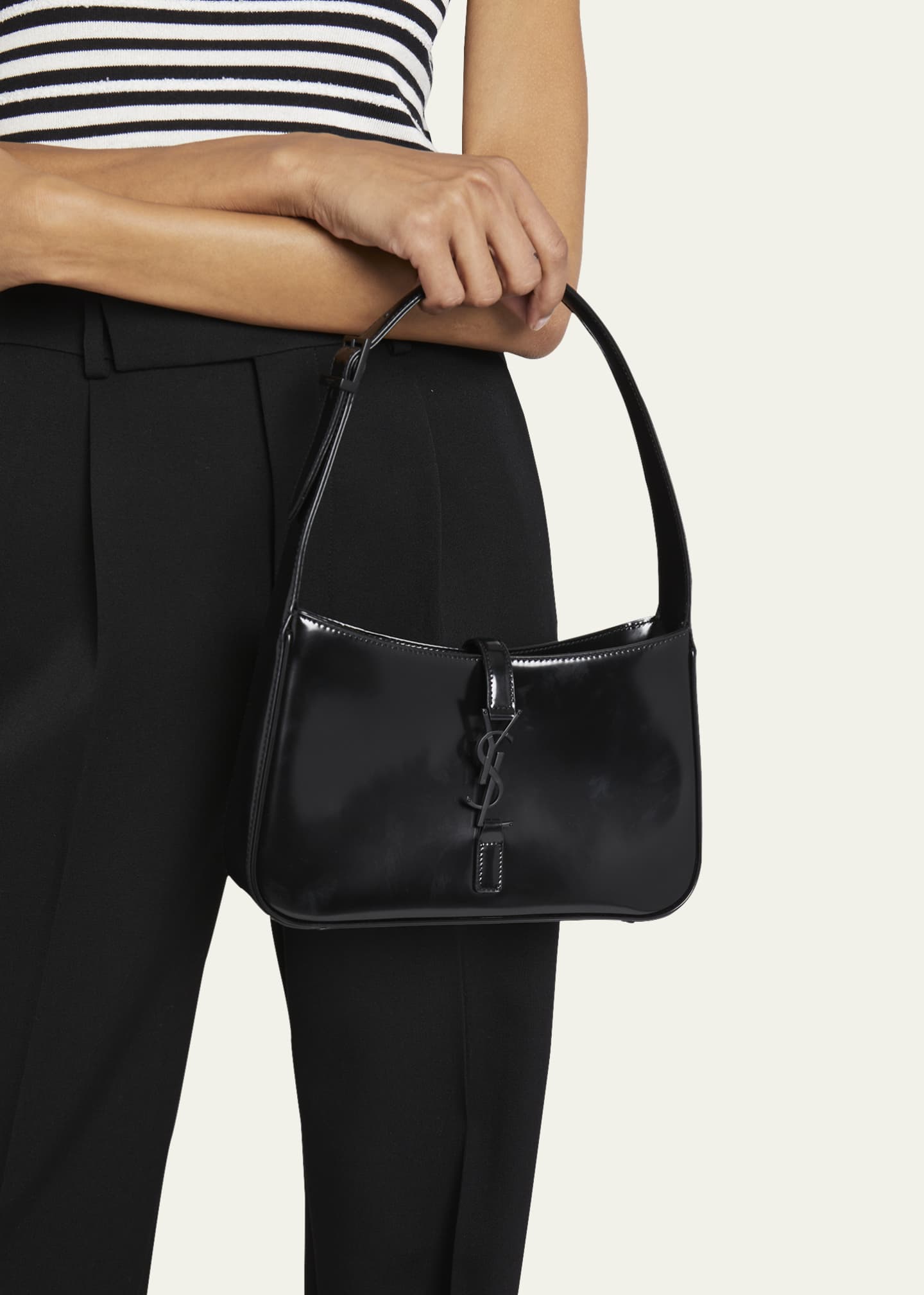 Saint Laurent Le 5 A 7 YSL Shoulder Bag in Patent Leather - Bergdorf ...