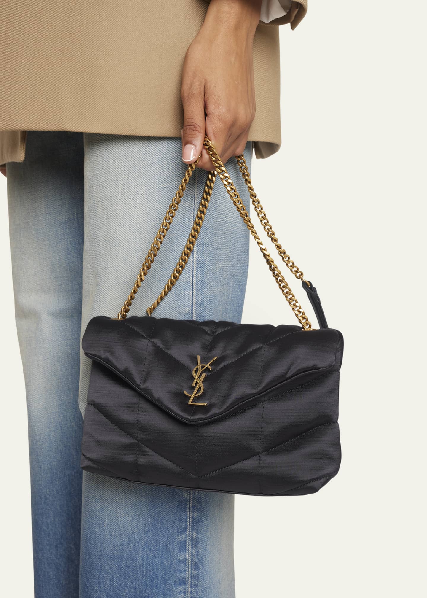 Saint Laurent Loulou Toy YSL Puffer Quilted Shoulder Bag Bergdorf Goodman