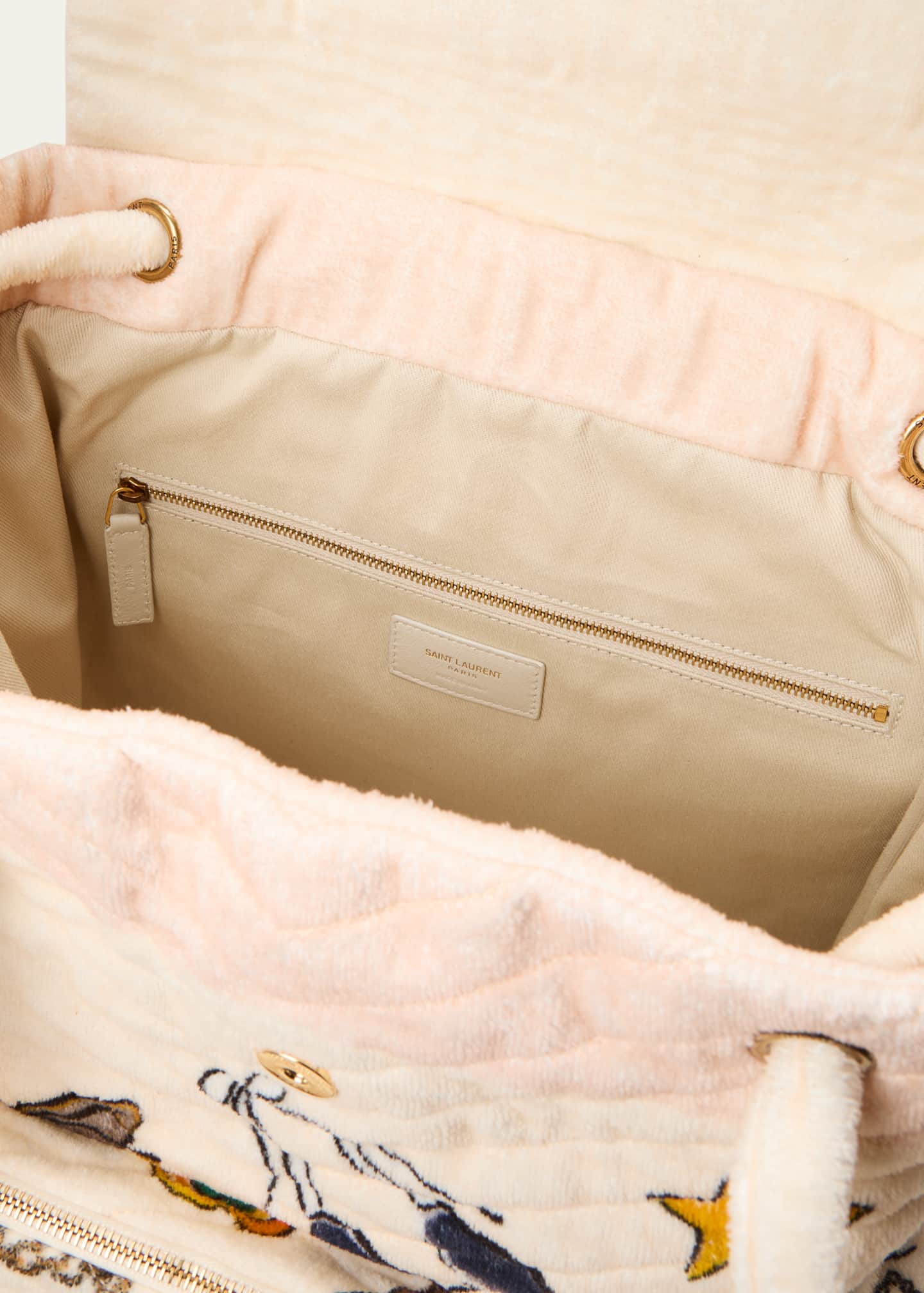 Saint Laurent Summer-Print Quilted Terry Cloth Backpack - Bergdorf Goodman