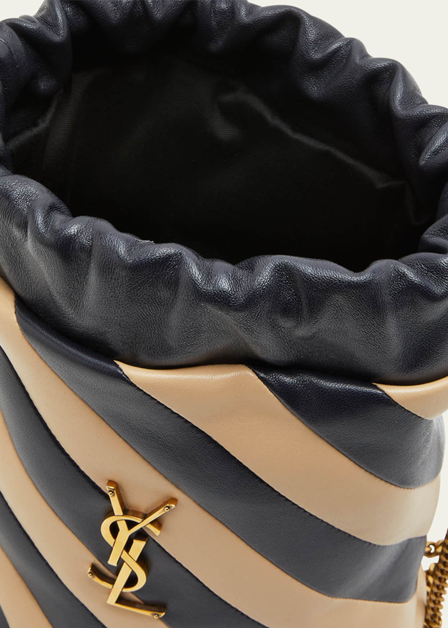 Saint Laurent Alix YSL Bucket Bag in Smooth Leather - Bergdorf Goodman