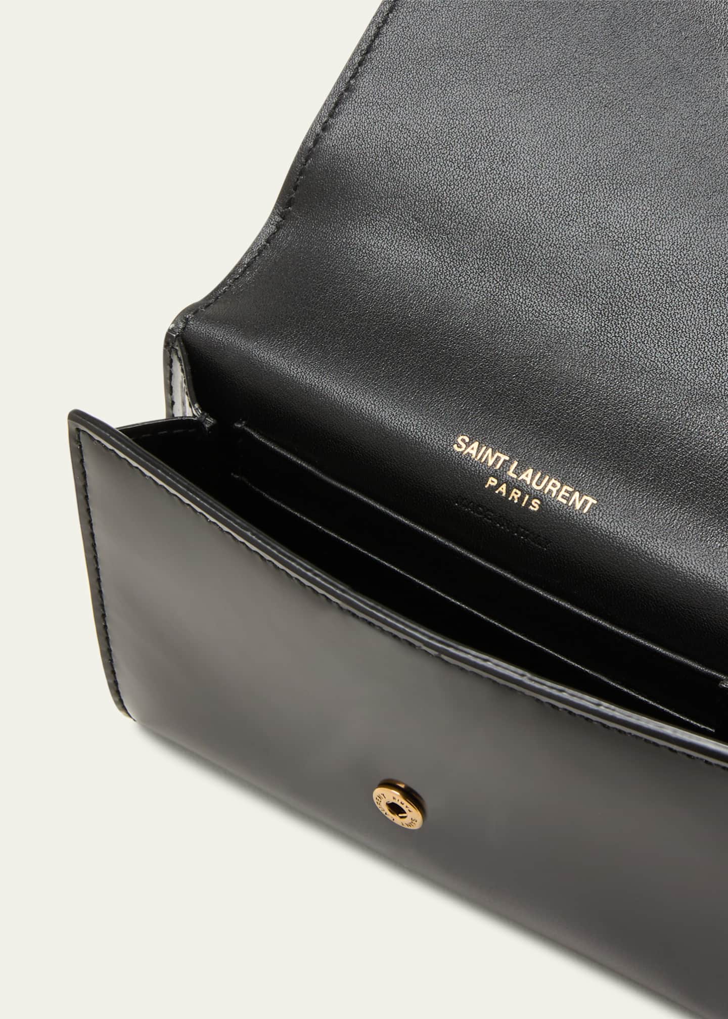 Saint Laurent Cassandra Small YSL Patent Leather Wallet - Bergdorf Goodman