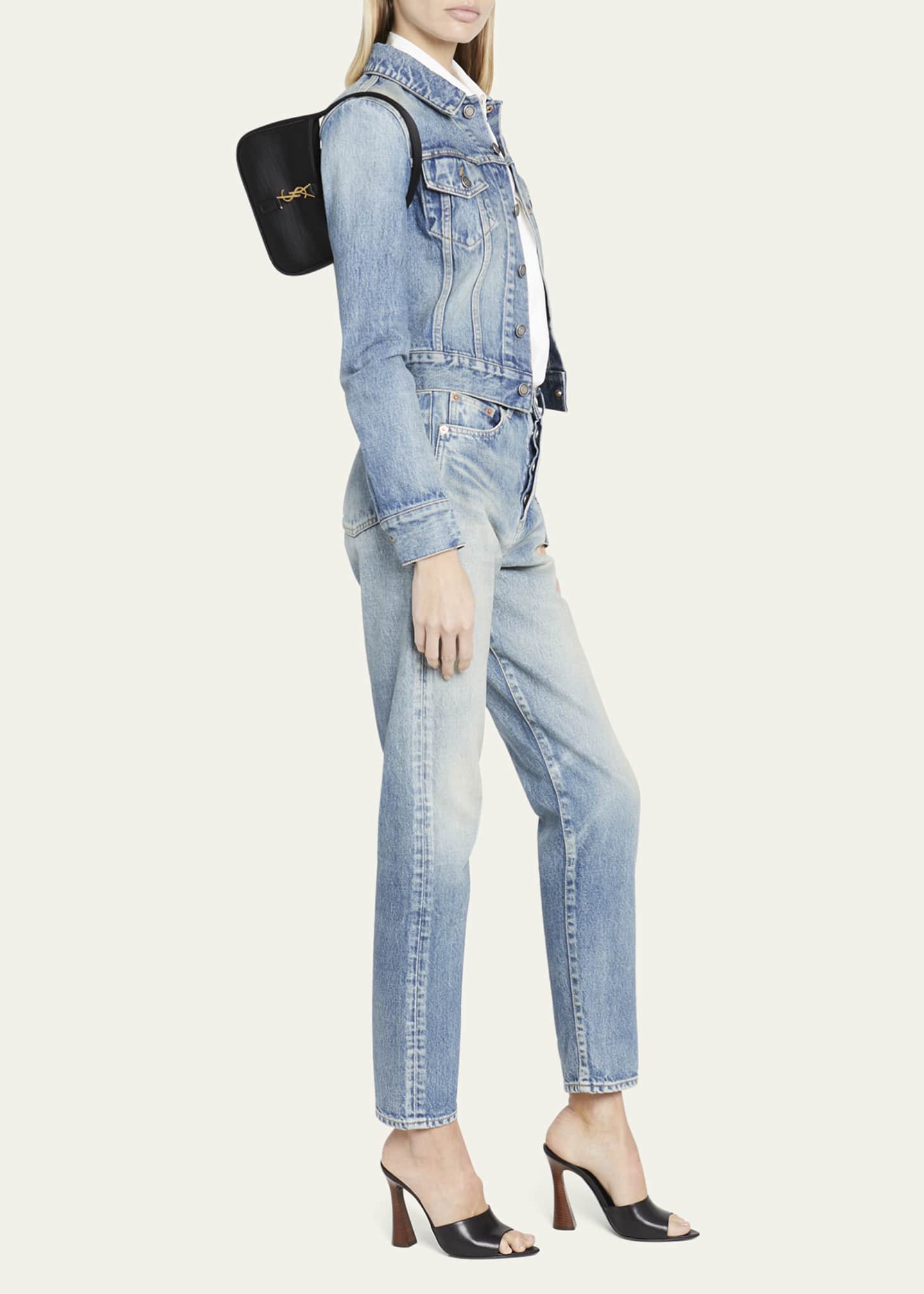 Saint Laurent Le 5 A 7 Mini YSL Shoulder Bag in Satin - Bergdorf Goodman