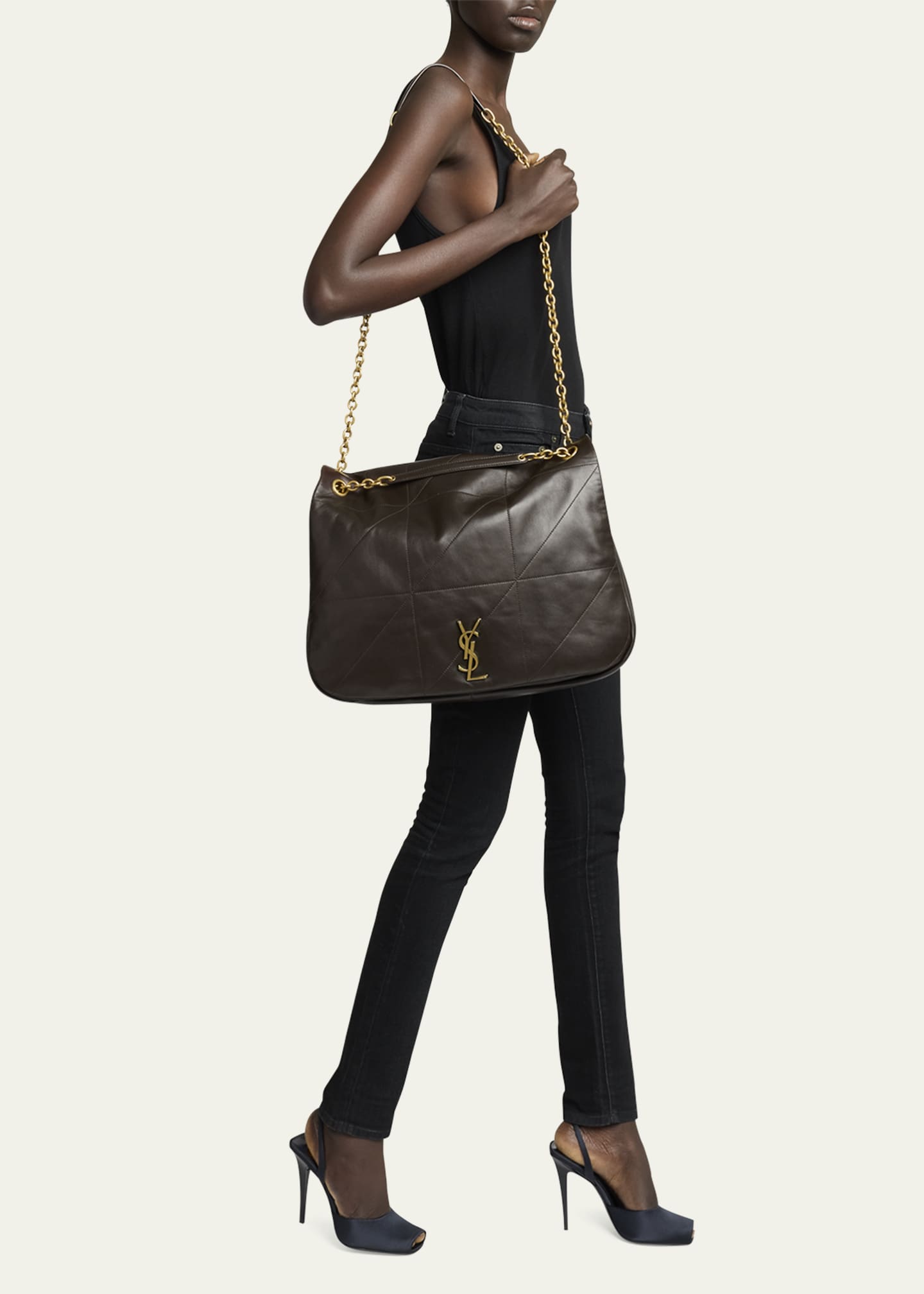 Saint Laurent Jamie 4.3 Maxi YSL Shoulder Bag in Smooth Leather ...