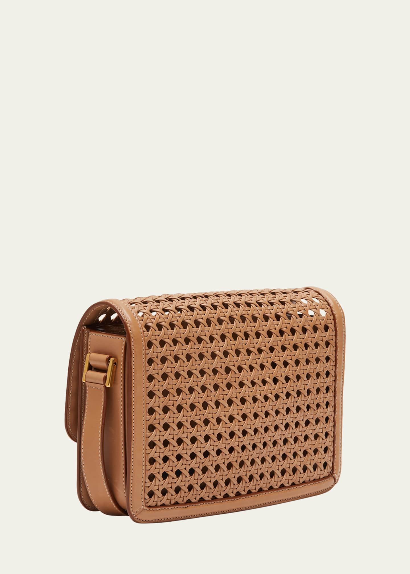 Saint Laurent Solferino Medium YSL Crossbody Bag in Cane Work Leather ...