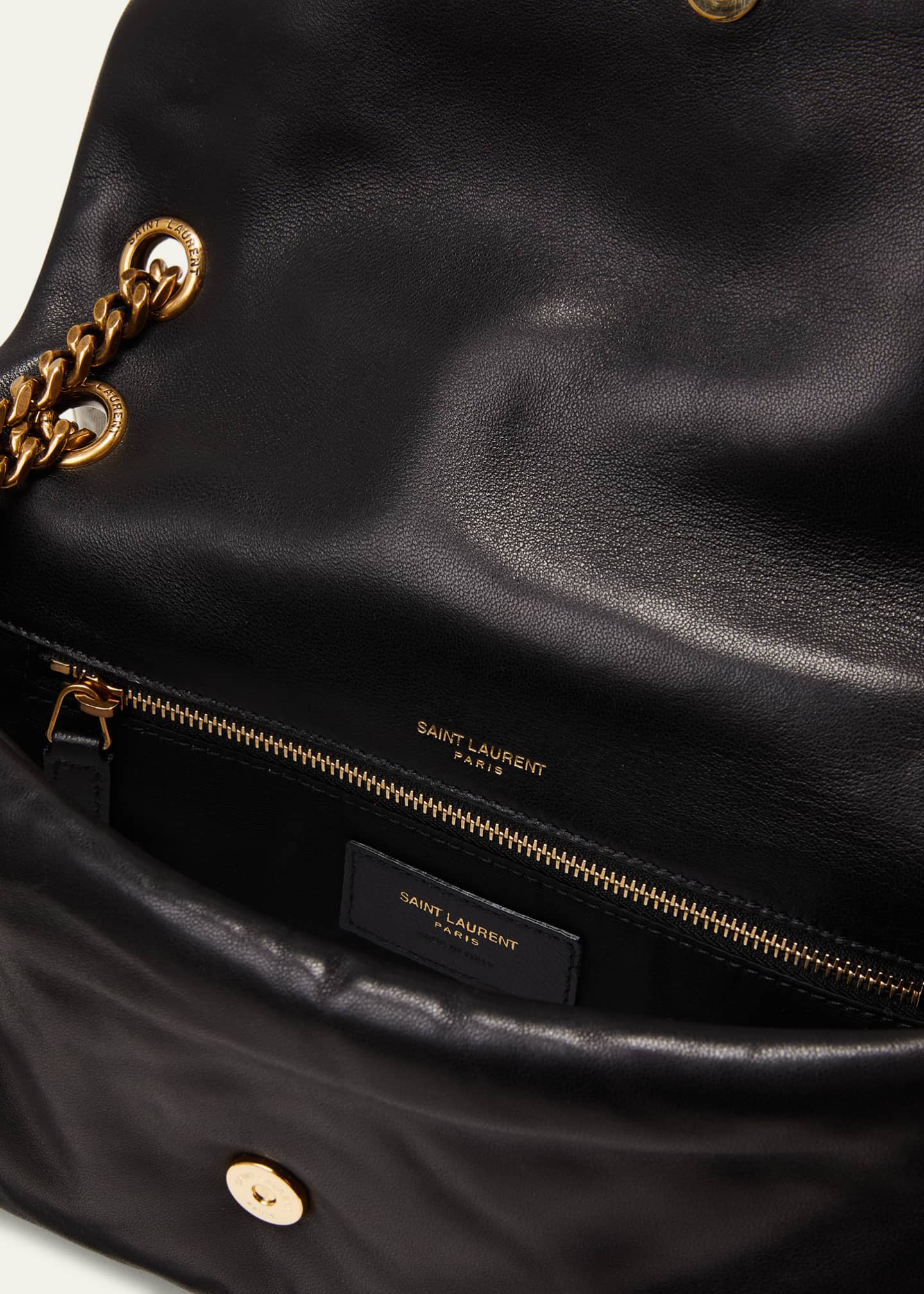 Saint Laurent Calypso YSL Padded Lambskin Chain Shoulder Bag - Bergdorf ...