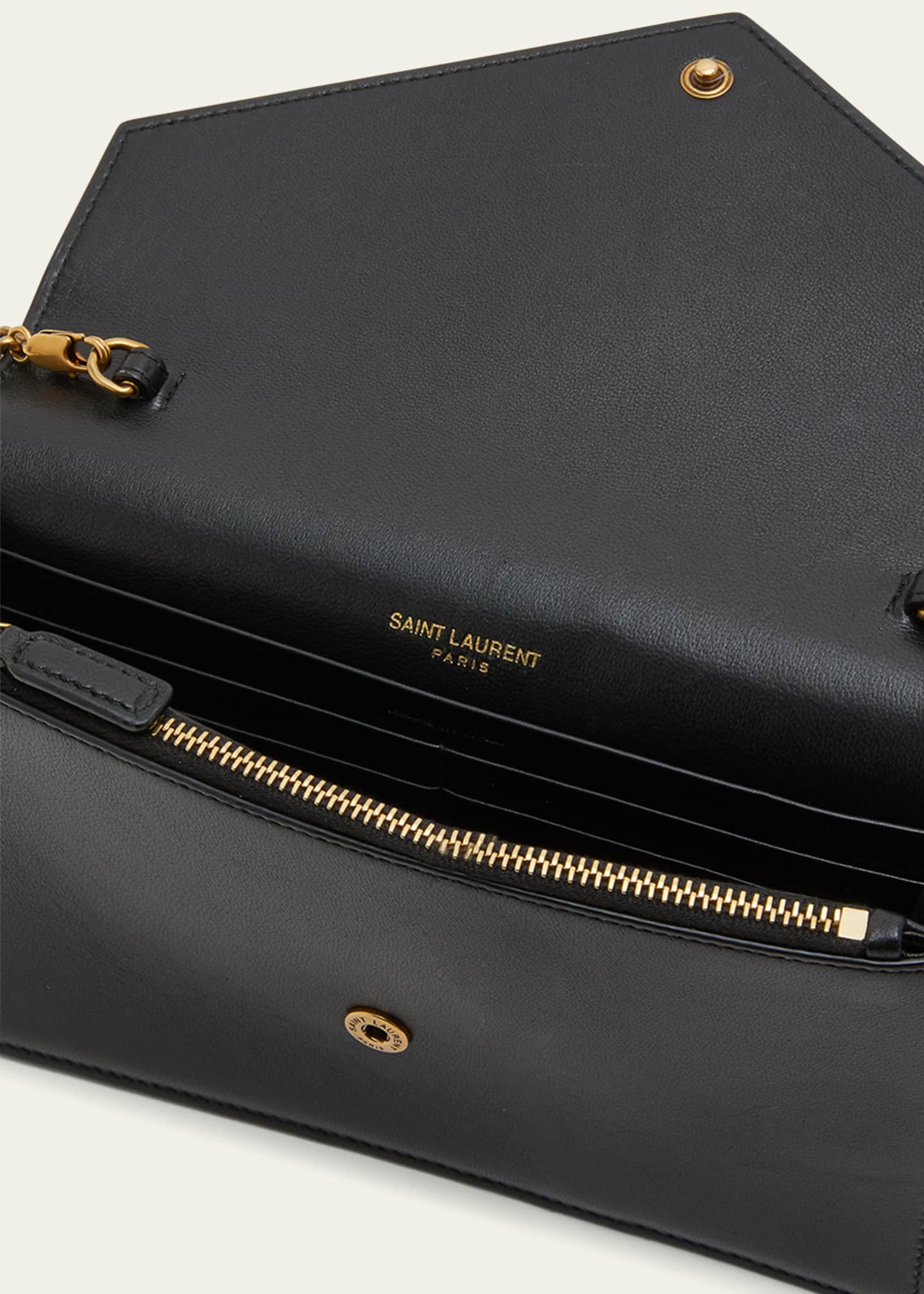 Saint Laurent YSL Monogram Wallet on Chain in Smooth Leather - Bergdorf Goodman