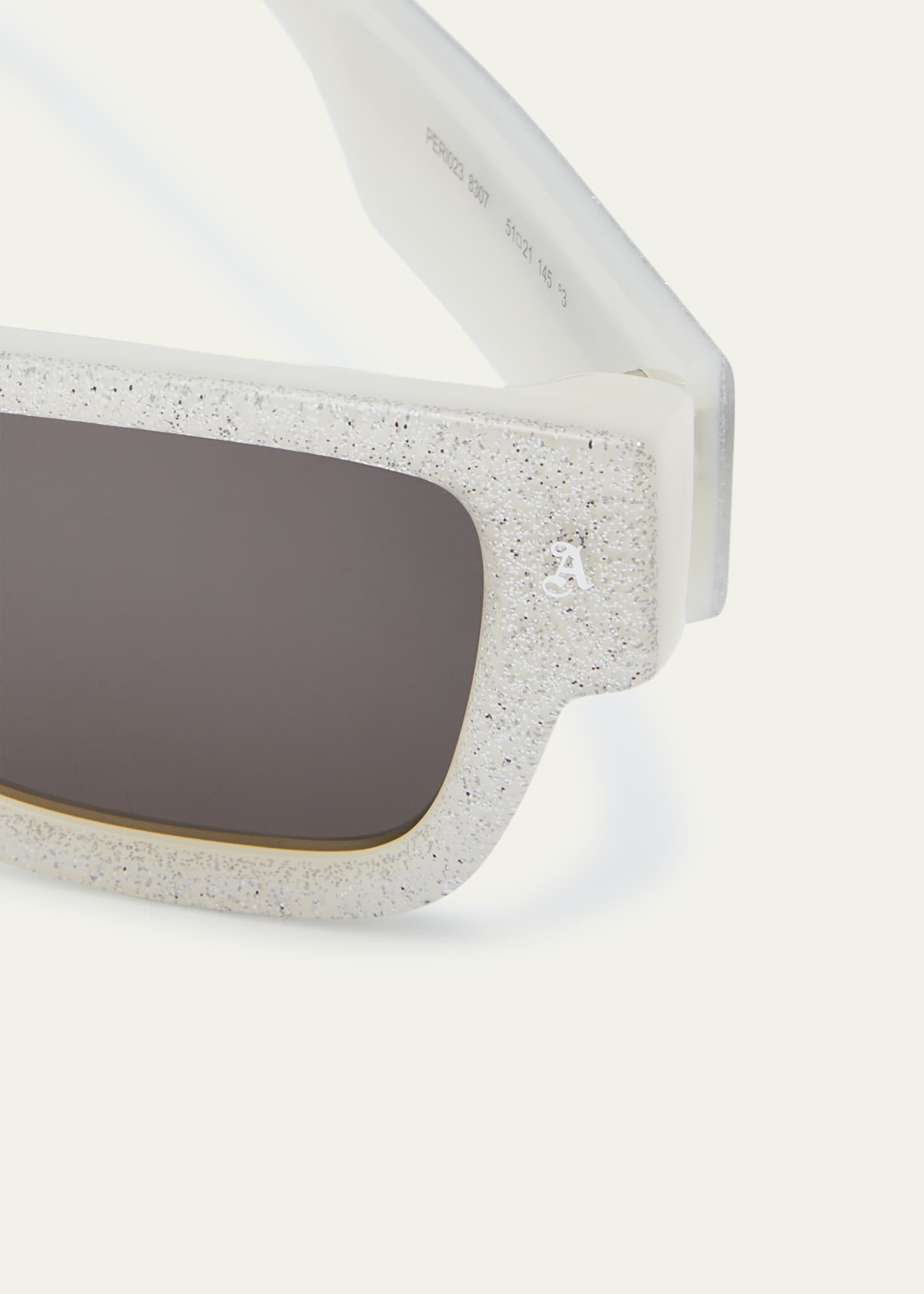 Palm Angels Palisade Shimmery Acetate Rectangle Sunglasses - Bergdorf ...