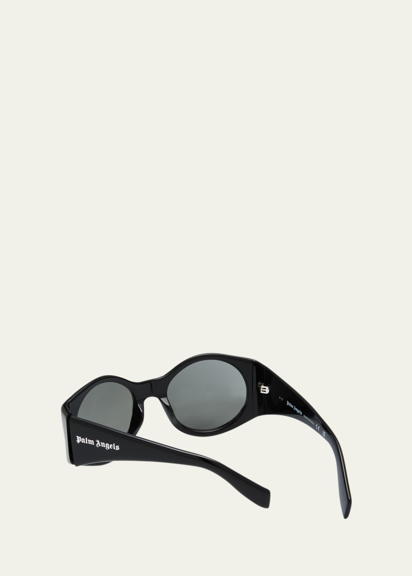 Palm Angels Ennis Acetate Oval Sunglasses - Bergdorf Goodman