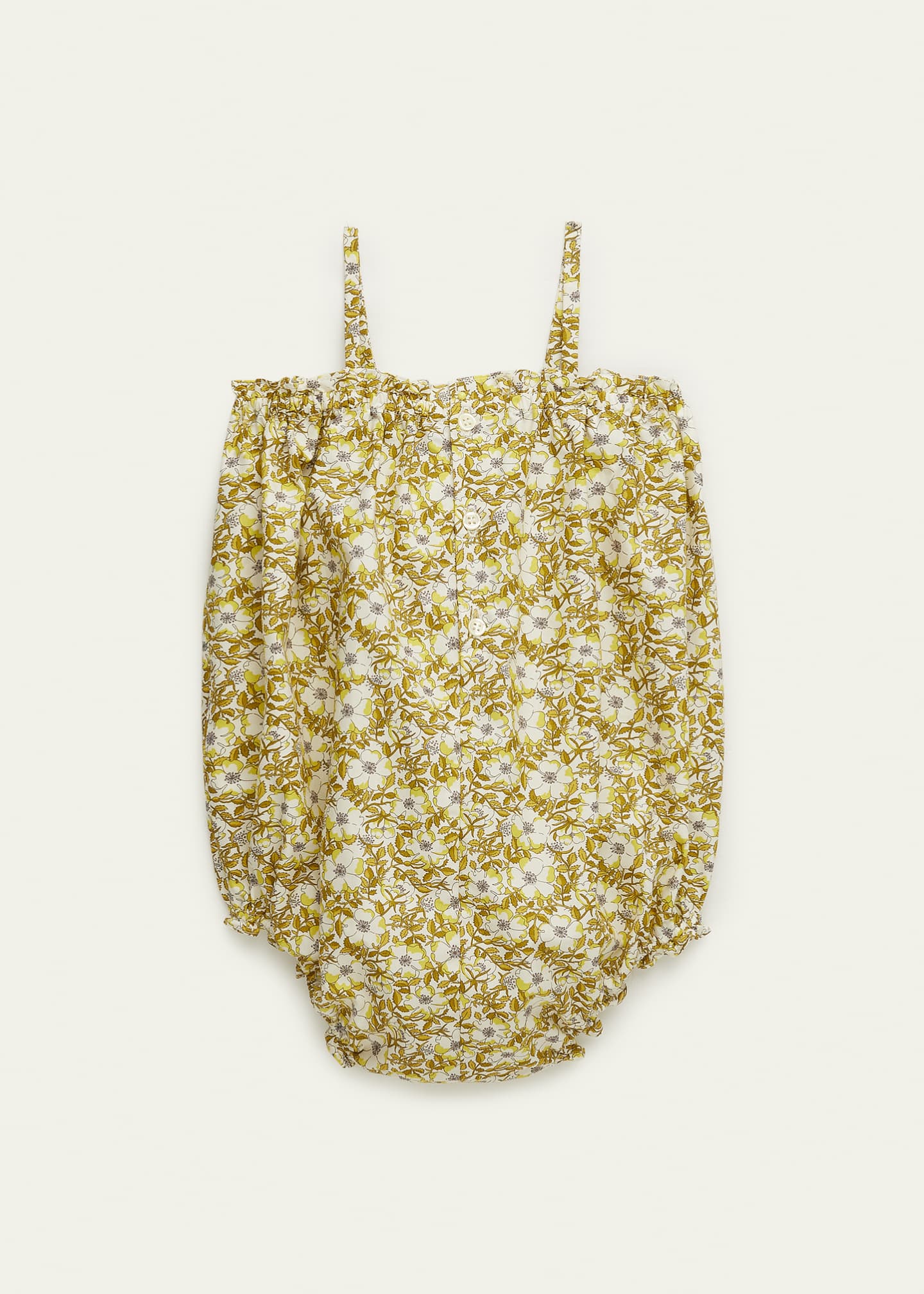 Bonpoint Girl's Nefle Ruffle Trim Bubble Romper, Size Newborn-18M ...