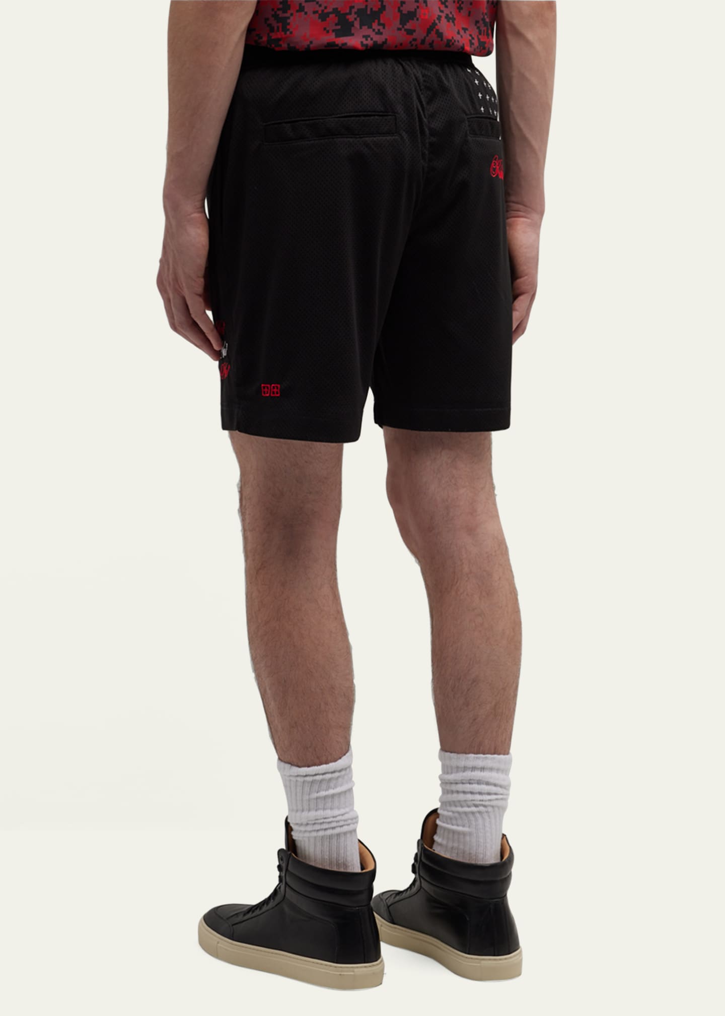 Ksubi Men's Scripted Mesh Shorts - Bergdorf Goodman